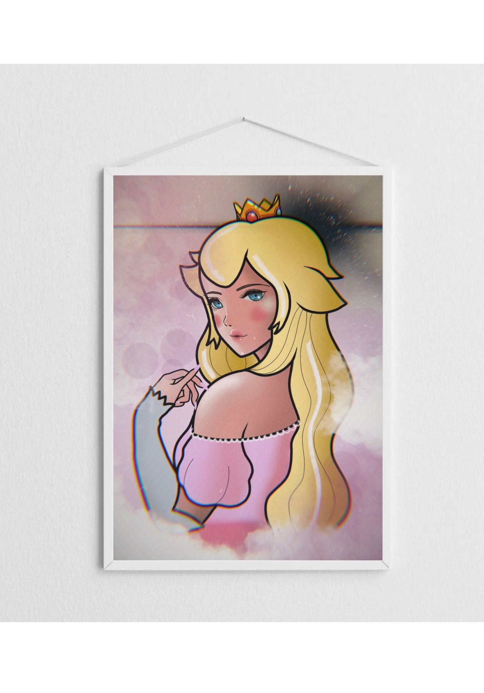 POSTER Super Mario, Princess Peach Character Print, Anime Style ...