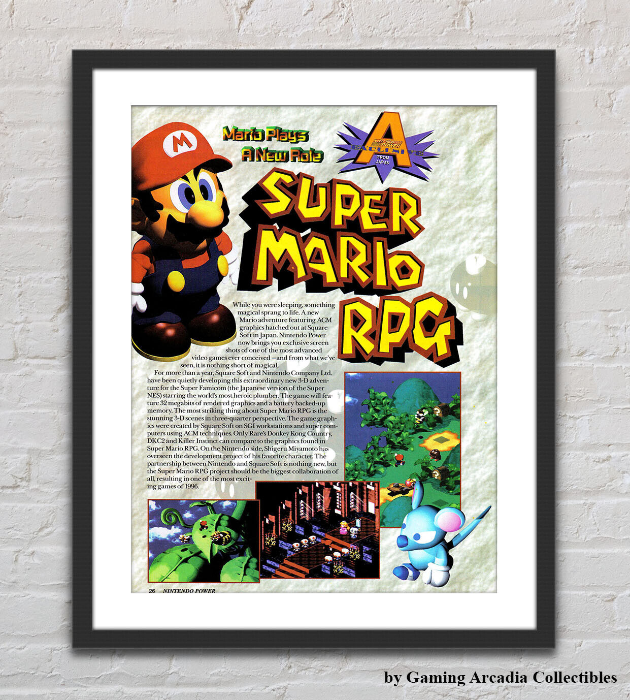 POSTER Super Mario RPG Legend Of Seven Stars SNES Poster-16x24-UNFRAMED ...