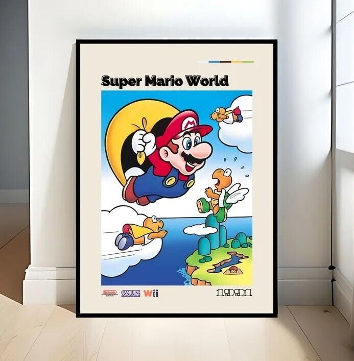 POSTER Super Mario World Poster - Gaming print - Game Room Decor - Game ...