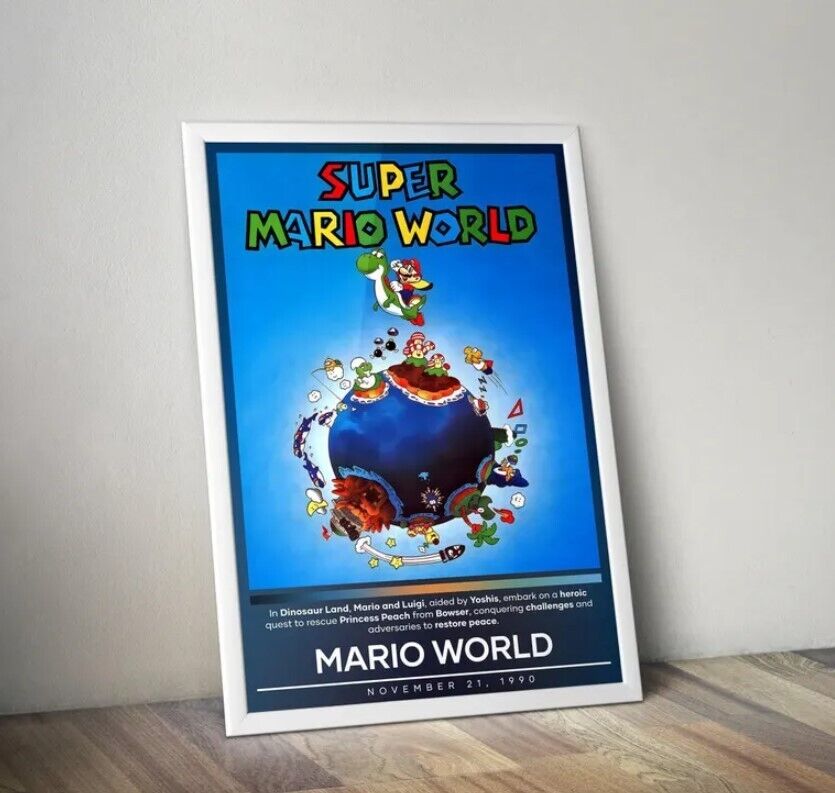 POSTER Super Mario World Poster | Super Mario Prints | Gaming Posters ...