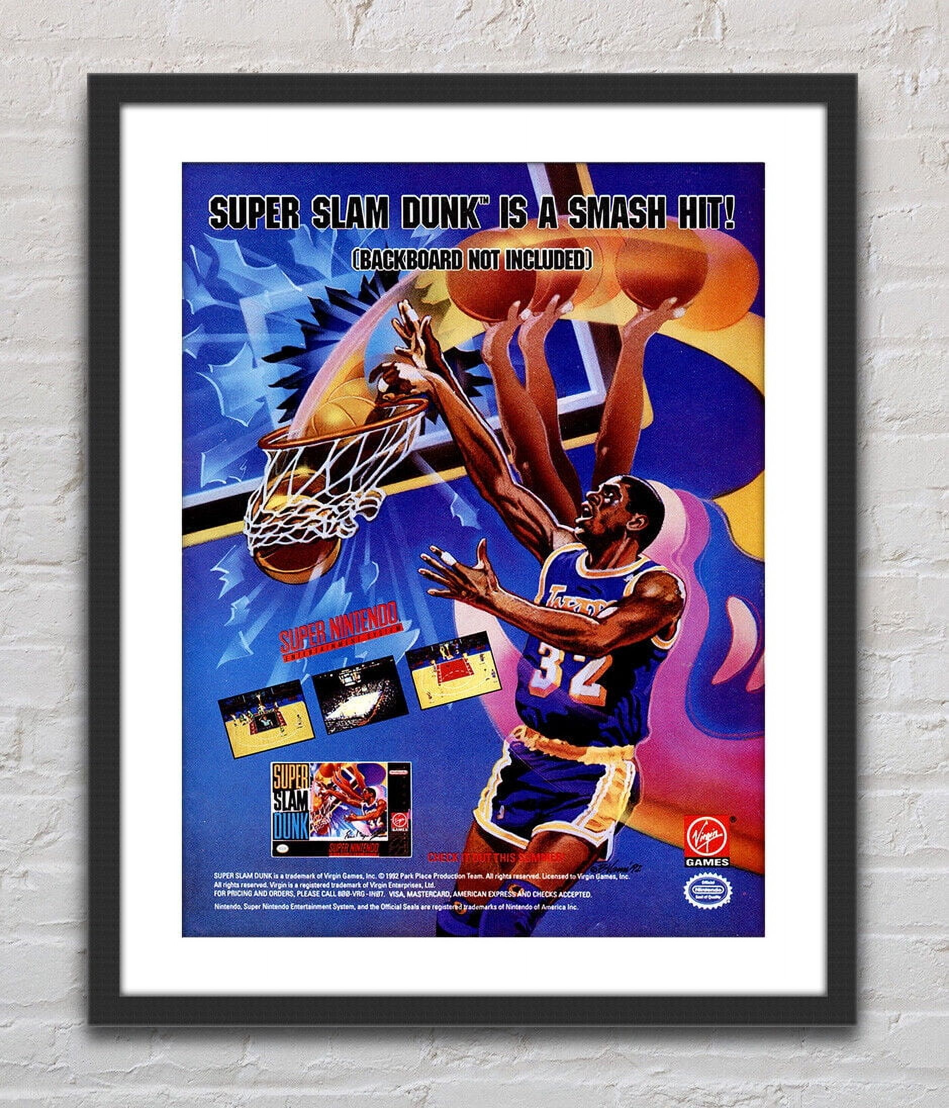 POSTER Super Slam Dunk Super Nintendo SNES Poster-12x18-UNFRAMED ...