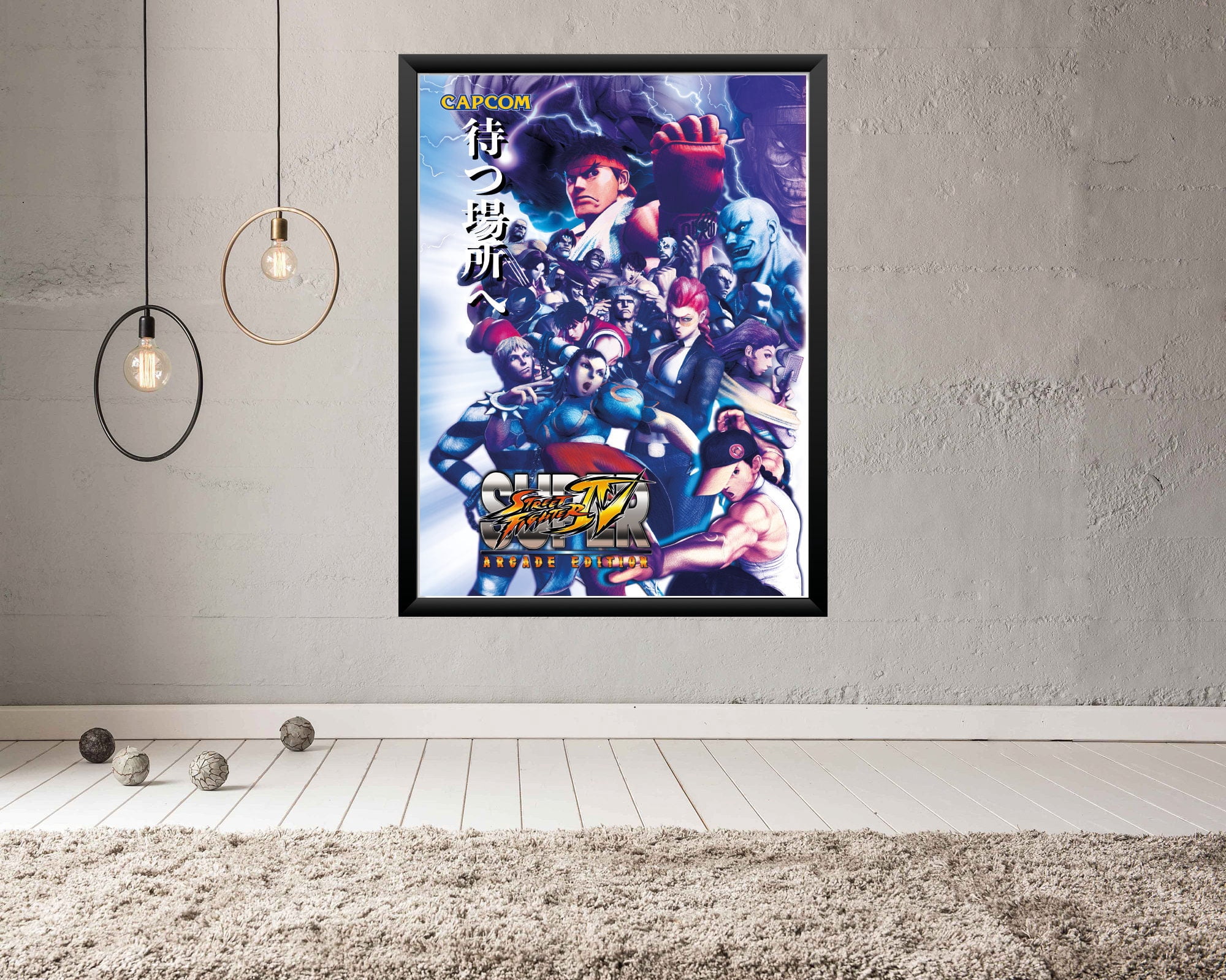 POSTER Super Street Fighter 4 Arcade Edition BLUE Arcade Video Game ...