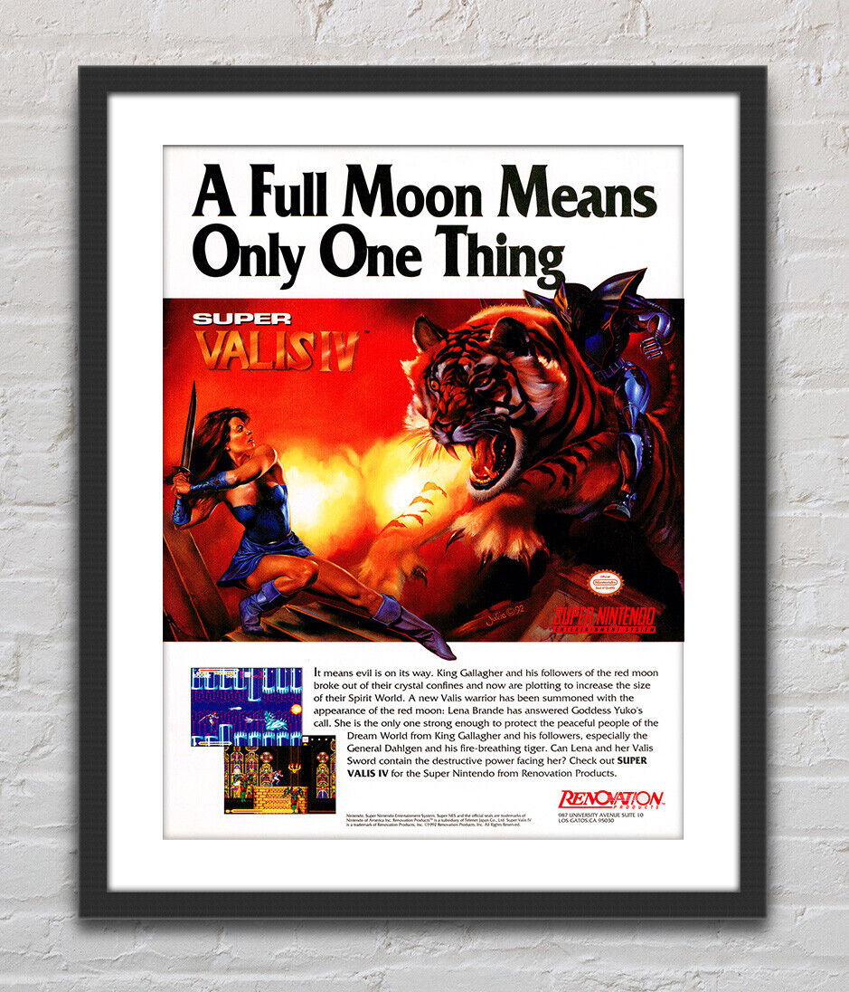 POSTER Super Valis IV Super Nintendo SNES Poster-24x36-UNFRAMED ...