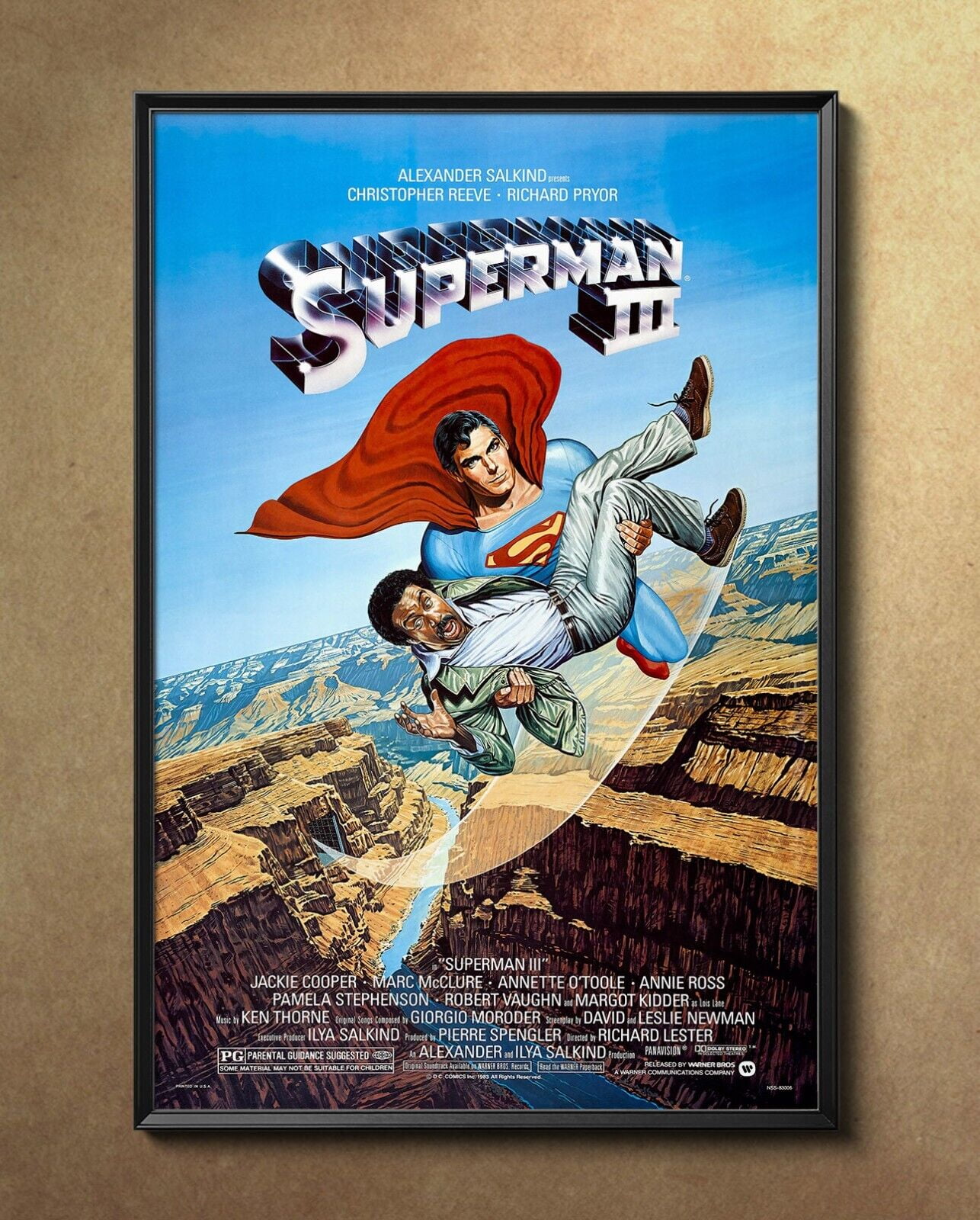 POSTER Superman III Christopher Reeve 1983 Movie Poster-16x24-UNFRAMED ...