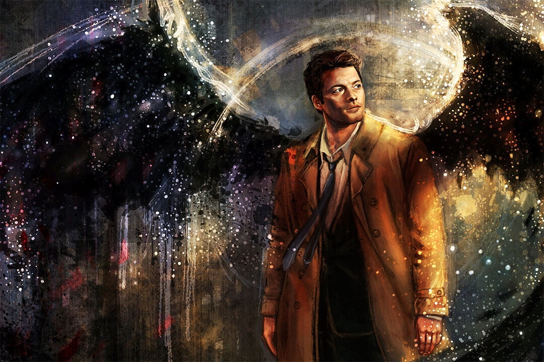 POSTER Supernatural Movie Castiel Character Painting Wall Art Home ...