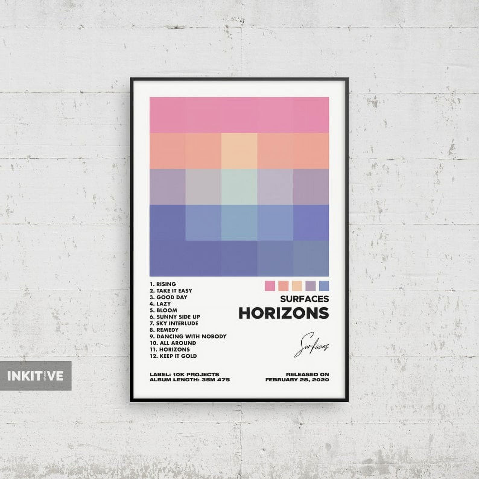 POSTER Surfaces Poster - Horizons Poster, Surfaces Album, Album Wall ...