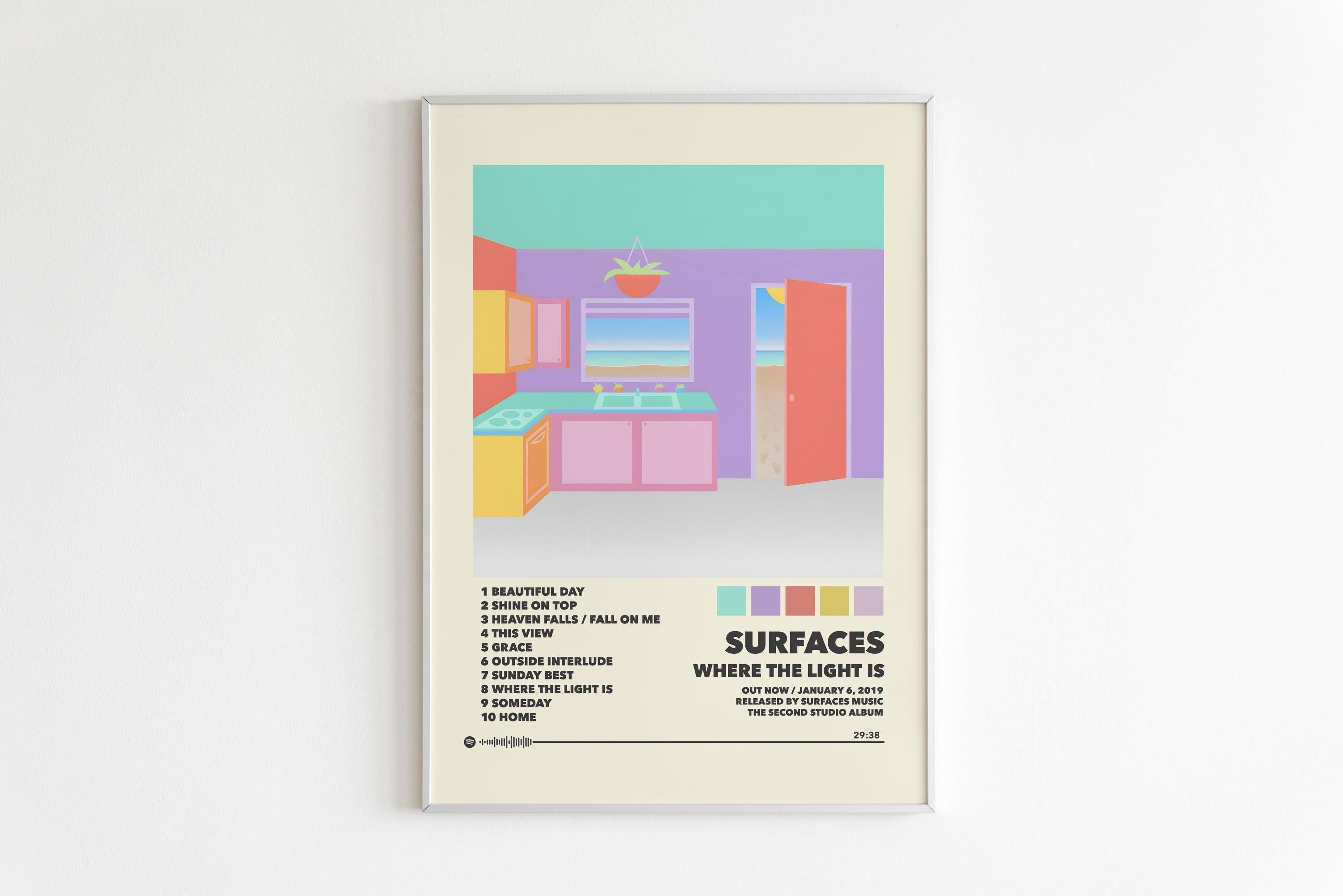 POSTER Surfaces Posters / Where The Light is Poster / Album Cover ...