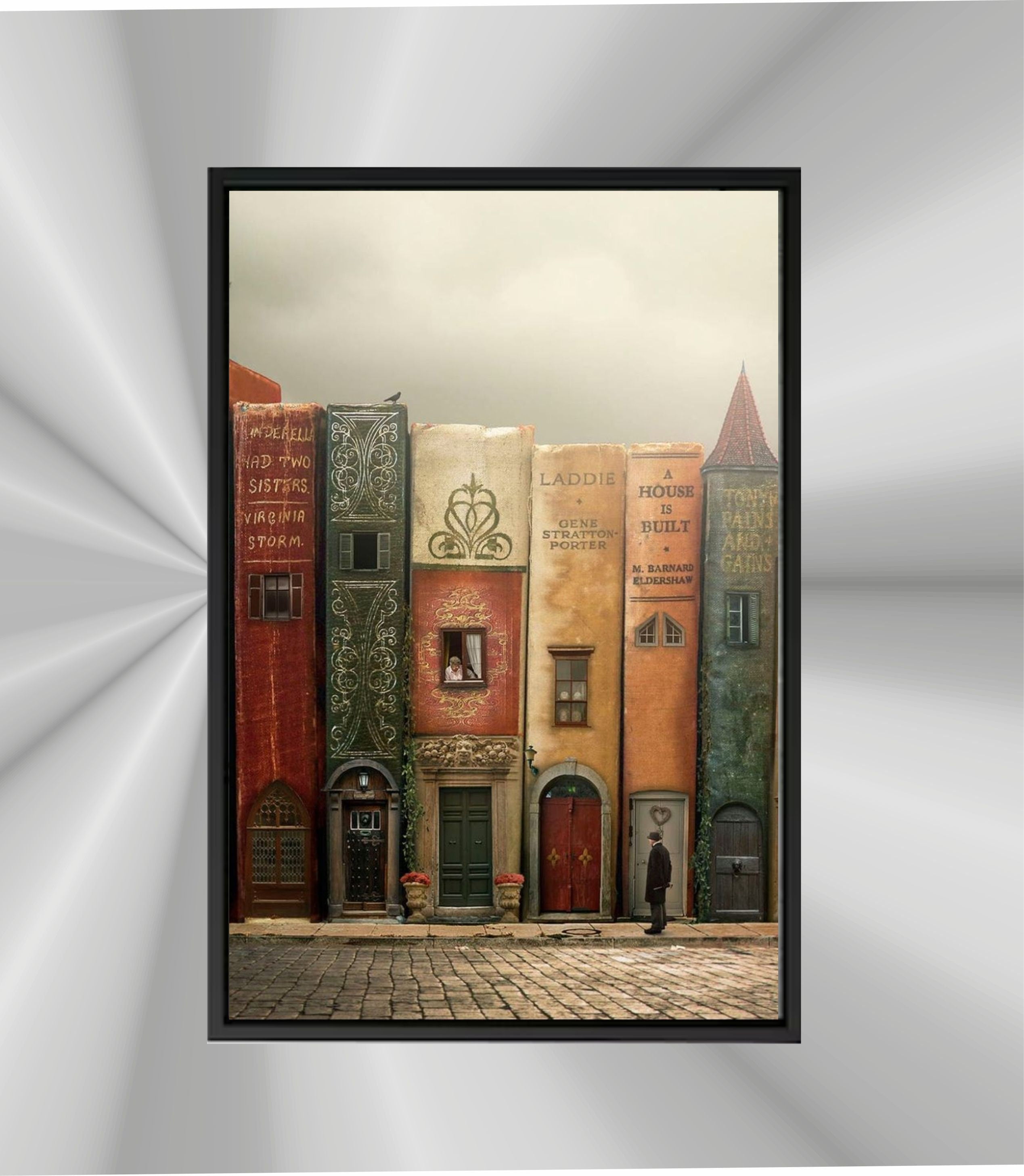 POSTER Surreal Library Poster Wall Art, Book Library Decor, Librarian ...