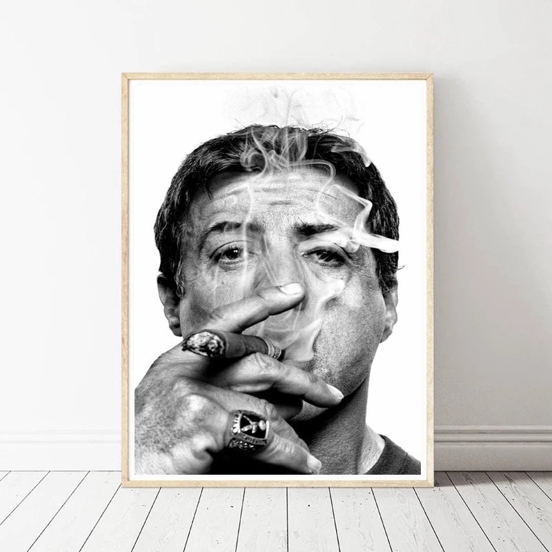 POSTER Sylvester Stallone Smoking Cigar Movie Poster Wall Art Home ...