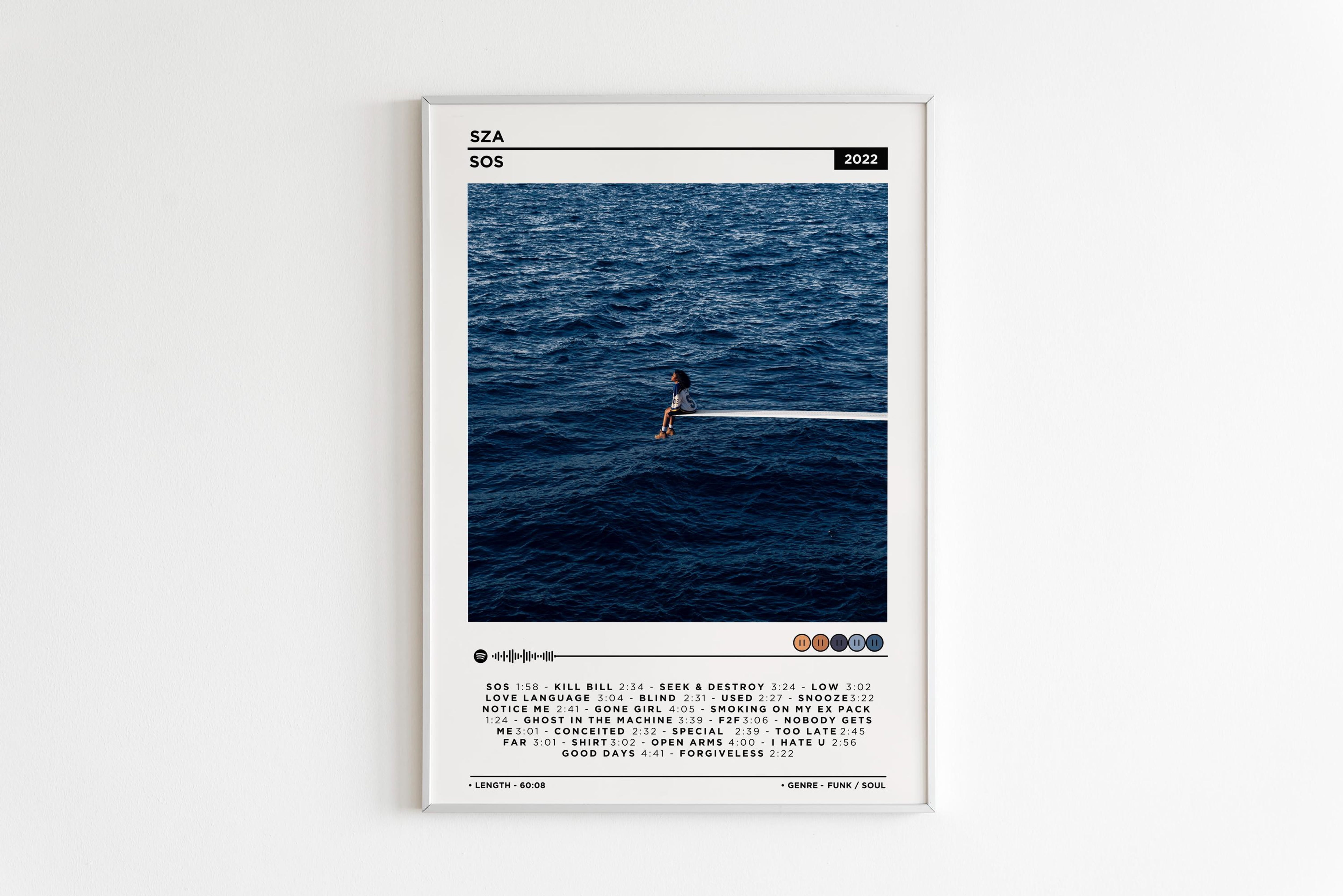 POSTER Sza - Sos Album Poster / Album Cover Poster / Music Gift / Music ...