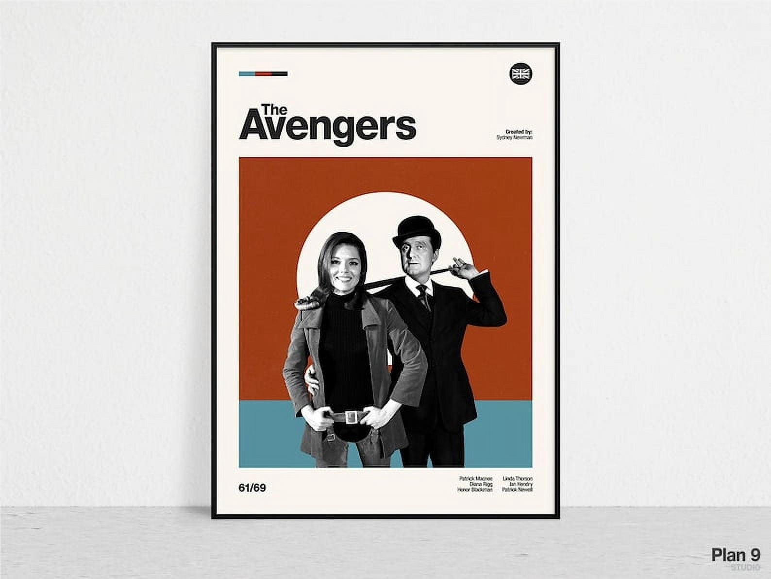 POSTER THE AVENGERS - Retro Tv Series Print | Modern Vintage | Mid ...