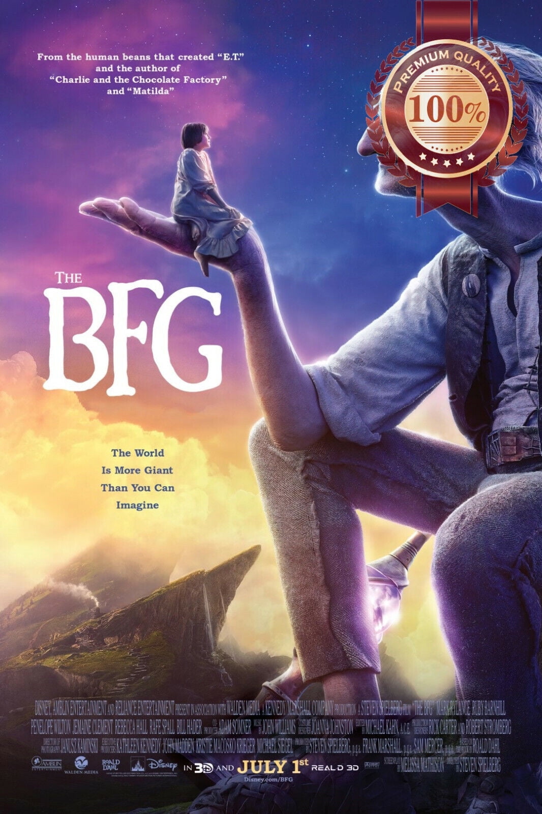 POSTER THE BFG 2016 DISNEY ORIGINAL OFFICIAL CINEMA MOVIE FILM PRINT ...