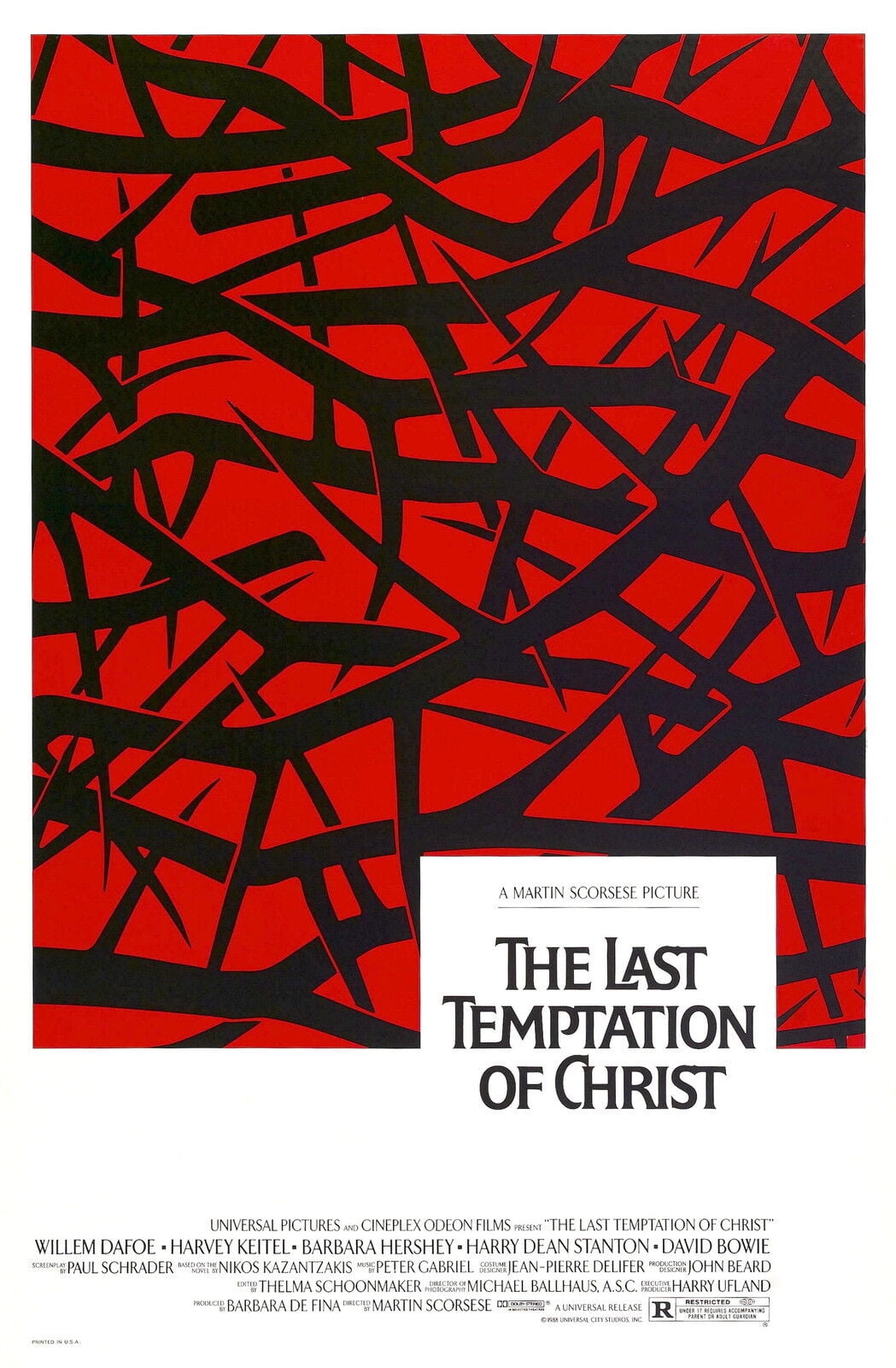 POSTER THE LAST TEMPTATION OF CHRIST Movie Poster 1988 Martin Scorsese ...