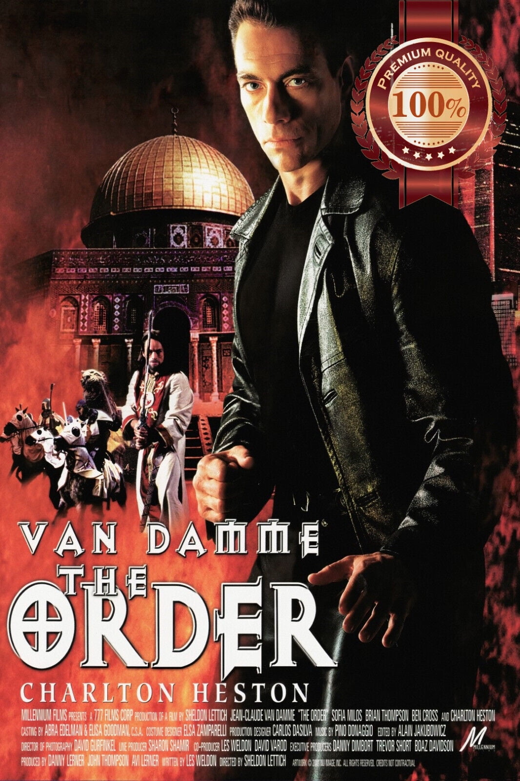 POSTER THE ORDER 2001 JEAN-CLAUDE VAN DAMME ORIGINAL MOVIE CINEMA PRINT ...