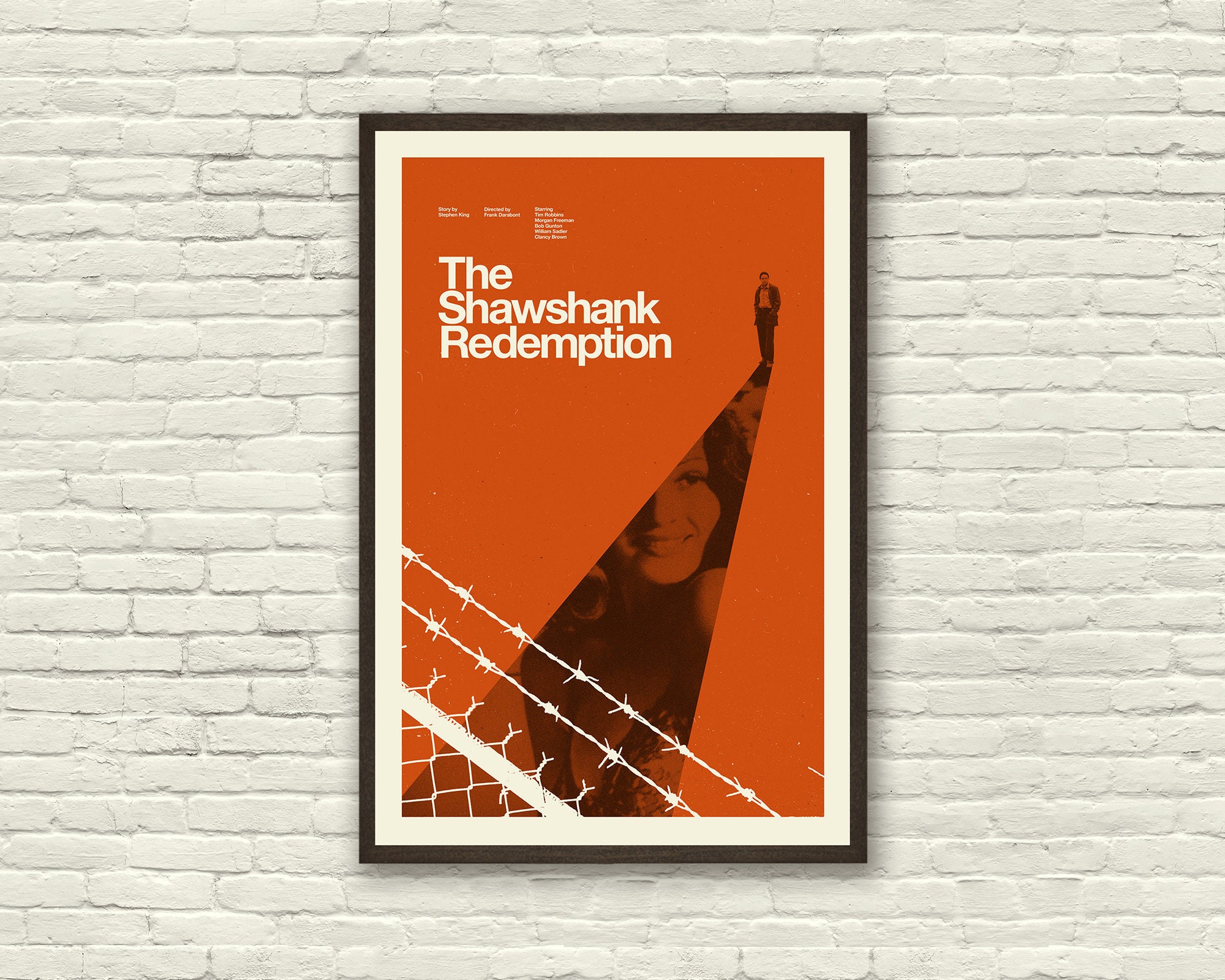 POSTER THE SHAWSHANK REDEMPTION Movie Poster, Stephen King, Art Print - Minimalist, Helvetica ...