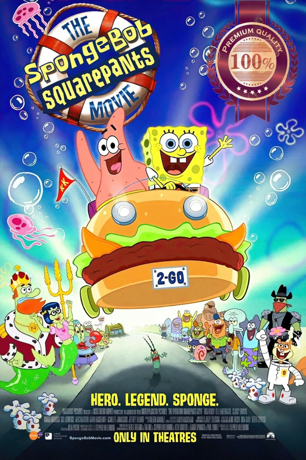 POSTER THE SPONGEBOB SQUAREPANTS MOVIE 2004 ORIGINAL CINEMA ART PRINT ...