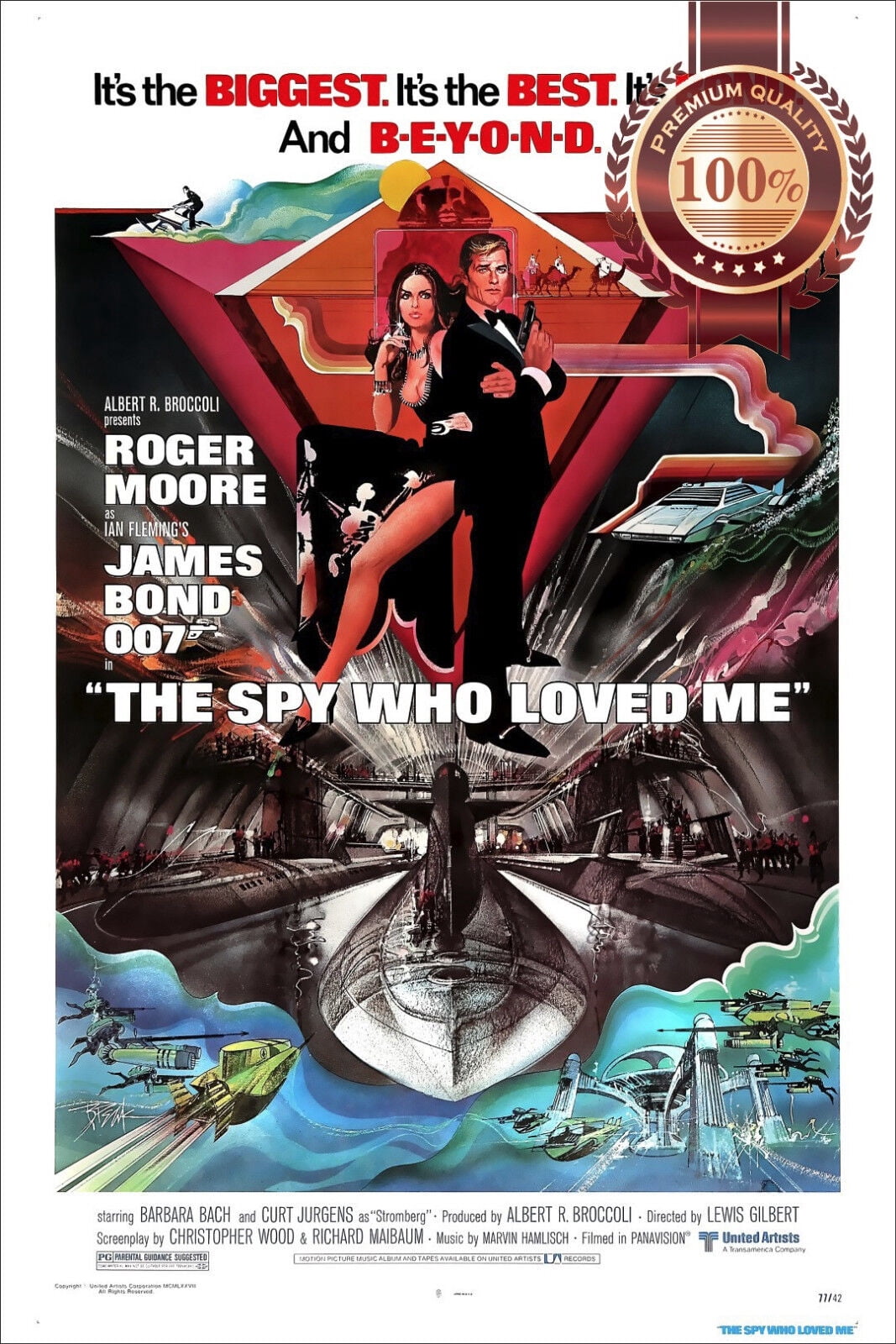 POSTER THE SPY WHO LOVED ME JAMES BOND ORIGINAL OFFICIAL MOVIE PRINT ...