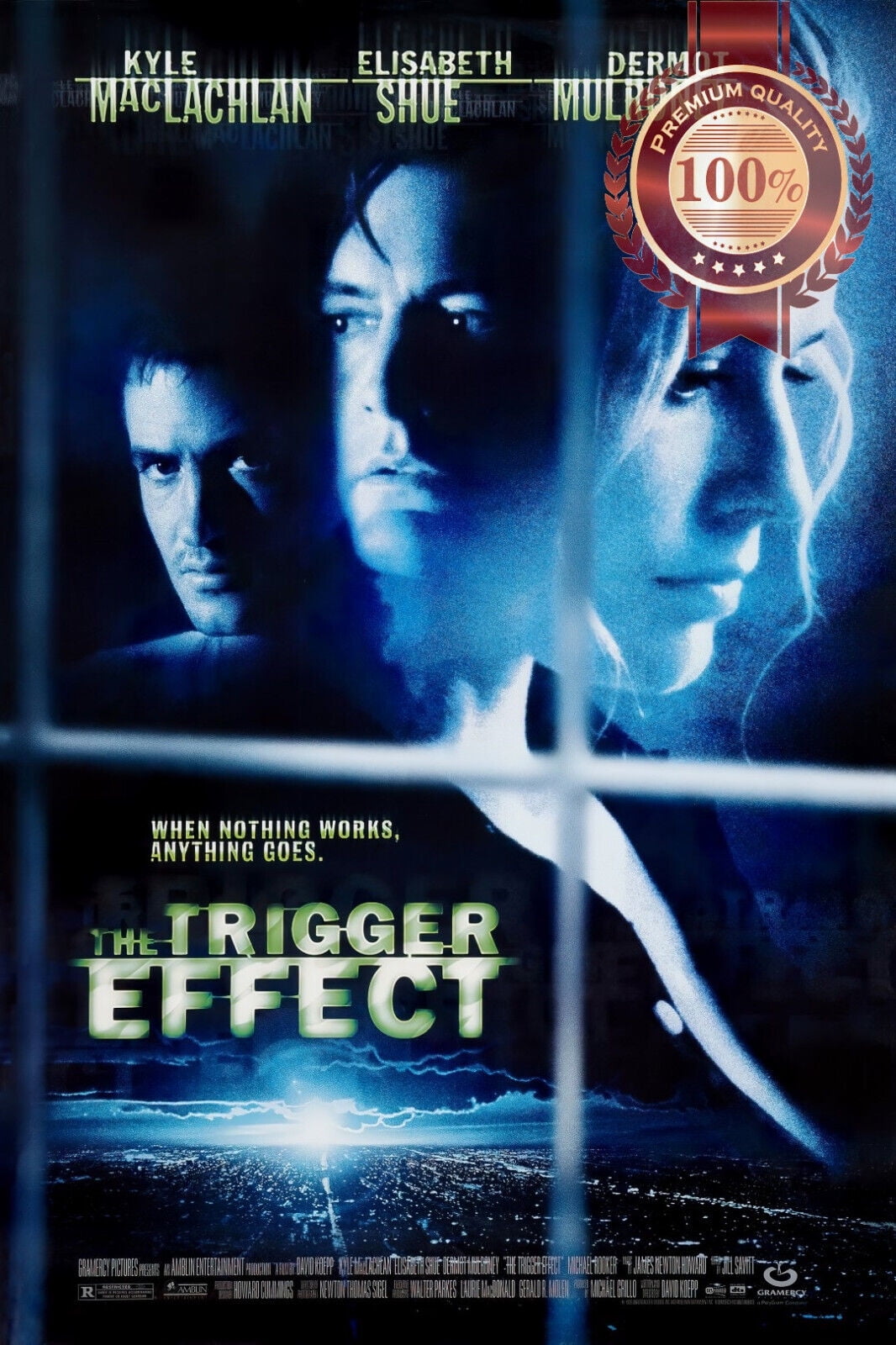 POSTER THE TRIGGER EFFECT 1996 90s ORIGINAL MOVIE CINEMA PRINT PREMIUM POSTER-8x12-UNFRAMED ...