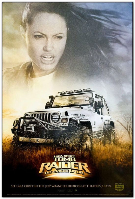 POSTER TOMB RAIDER 2 - 2003 - original Mini Movie Poster - JEEP Style ...