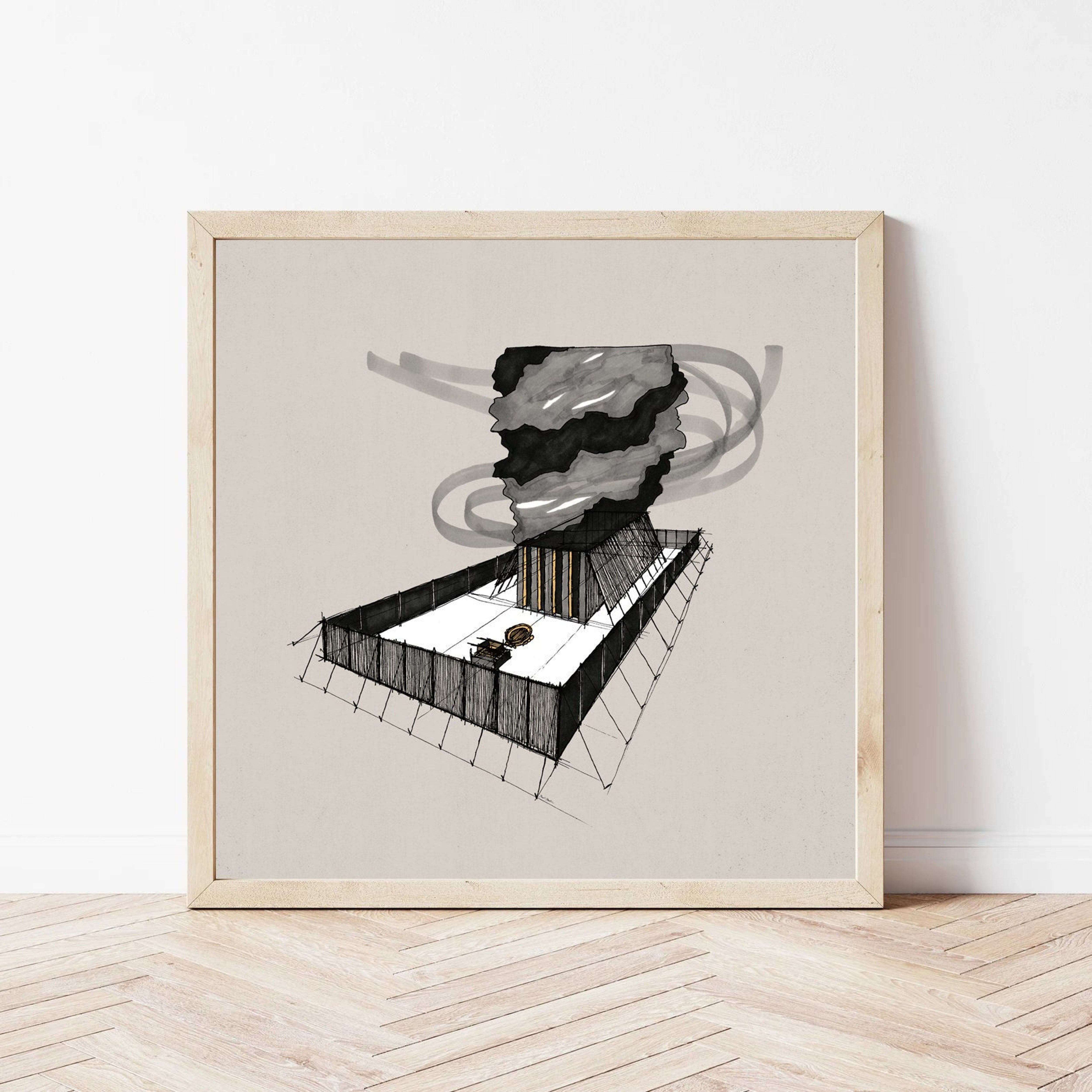 POSTER Tabernacle, Israel Wilderness, Temple, WALL art, Biblesketches ...