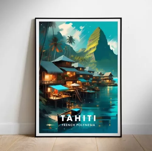 POSTER Tahiti Travel Poster Digital printable wall art, French ...