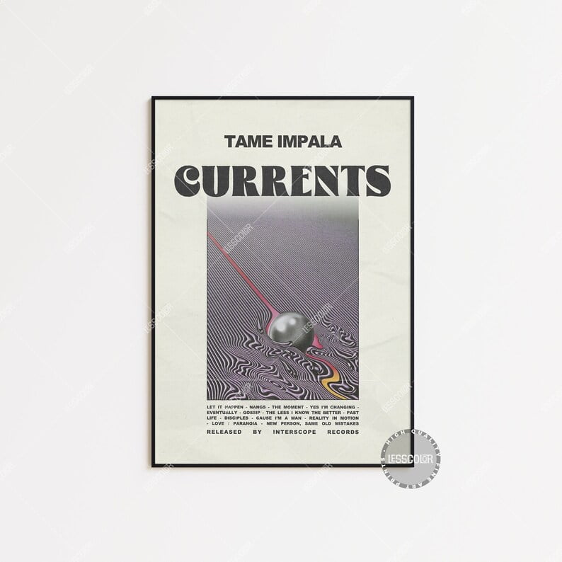 POSTER Tame Impala Poster / Currents Poster / Album Cover / Poster ...