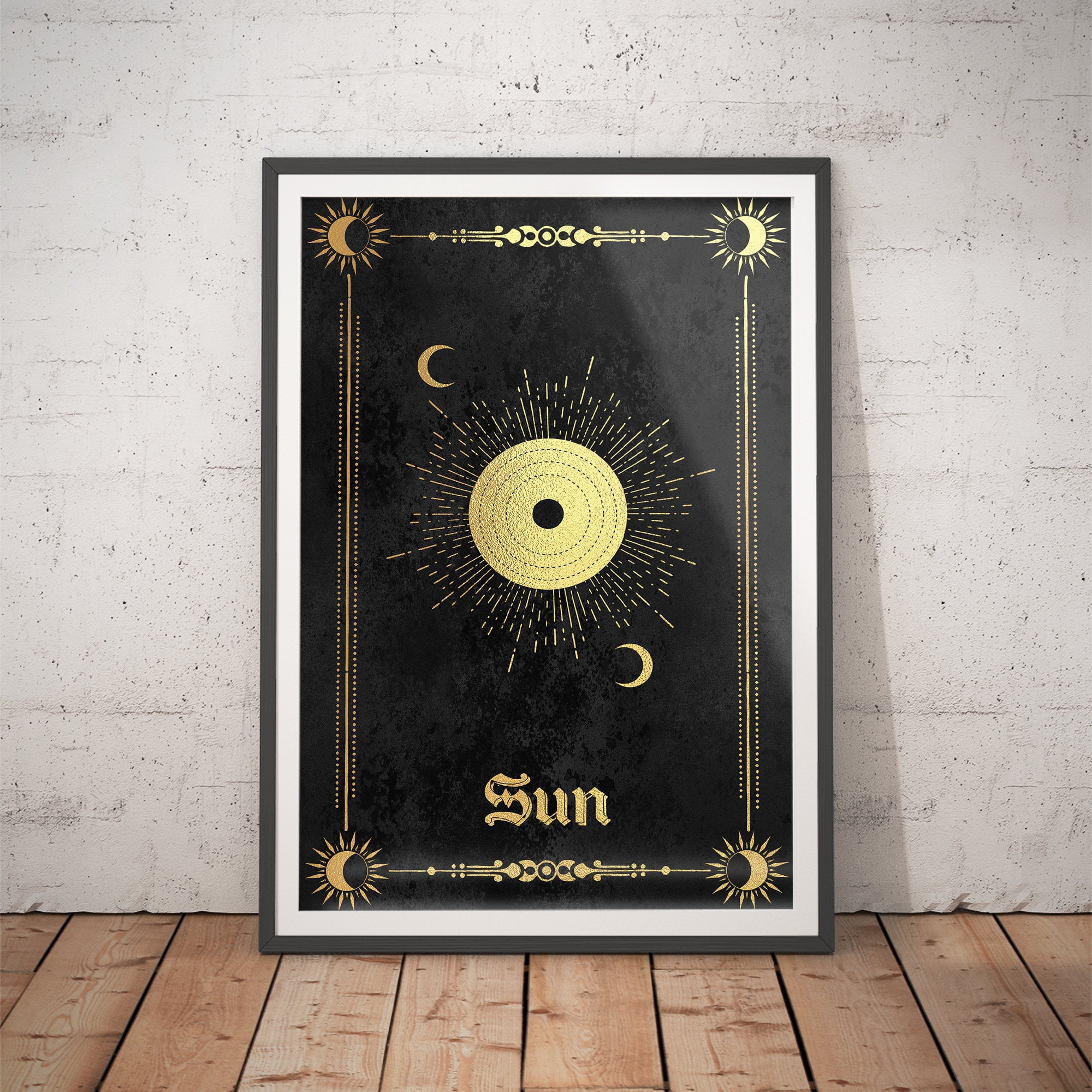 POSTER Tarot Print Sun - Mystical Art / Contemporary Wall Art / Occult ...