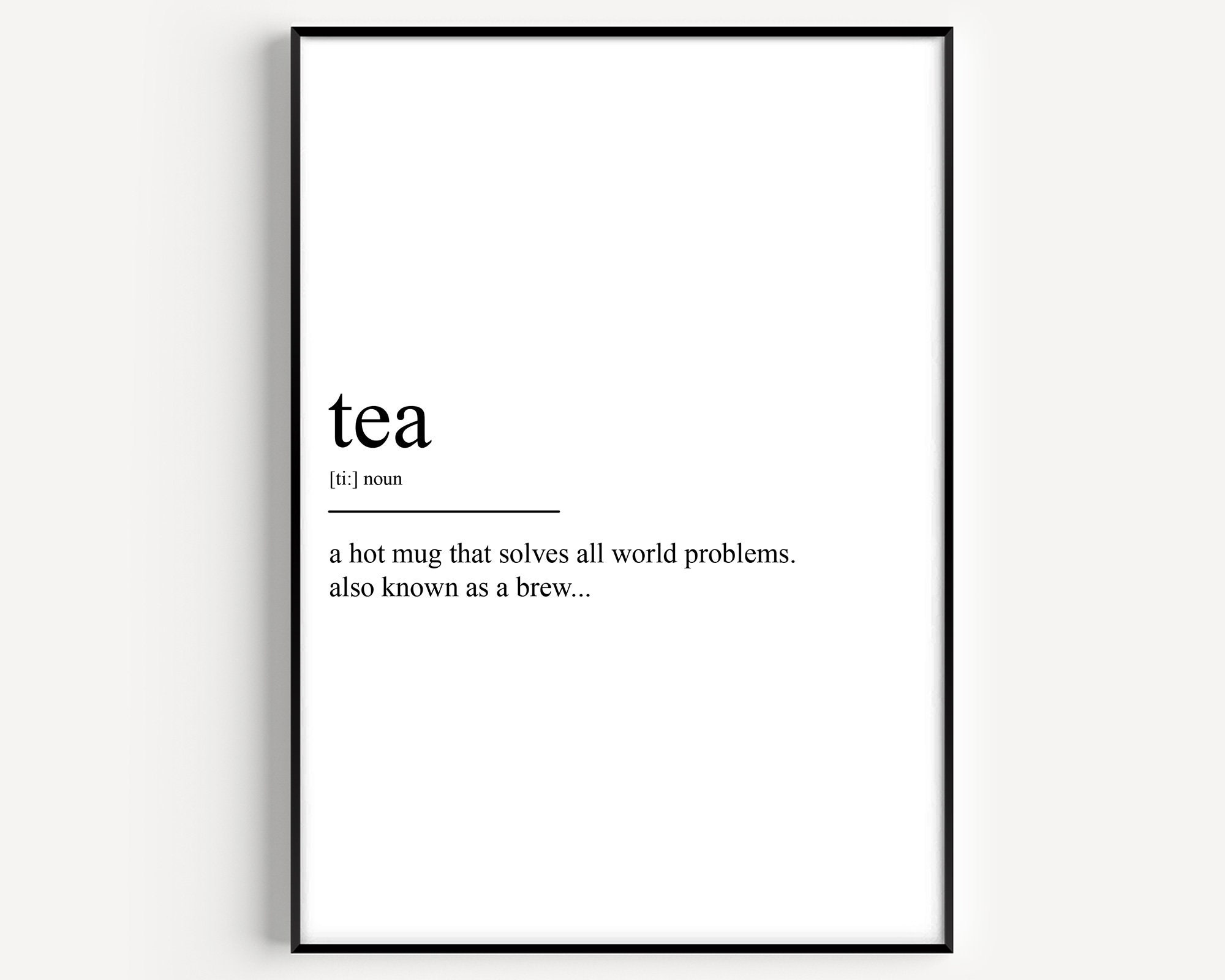 POSTER Tea Definition Print - Version 2-UNFRAMED - Walmart.com