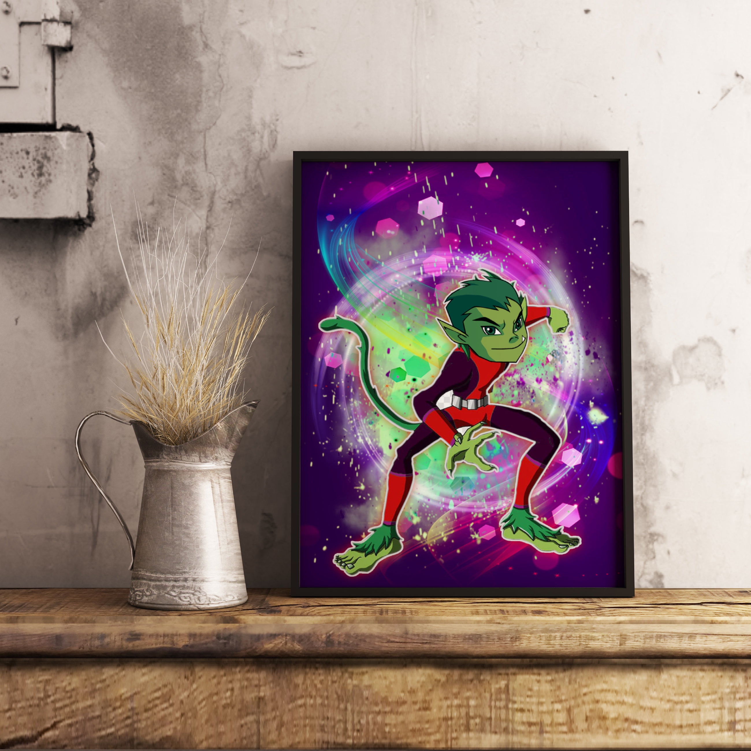POSTER Teen Titans | Beast Boy Poster-UNFRAMED - Walmart.com