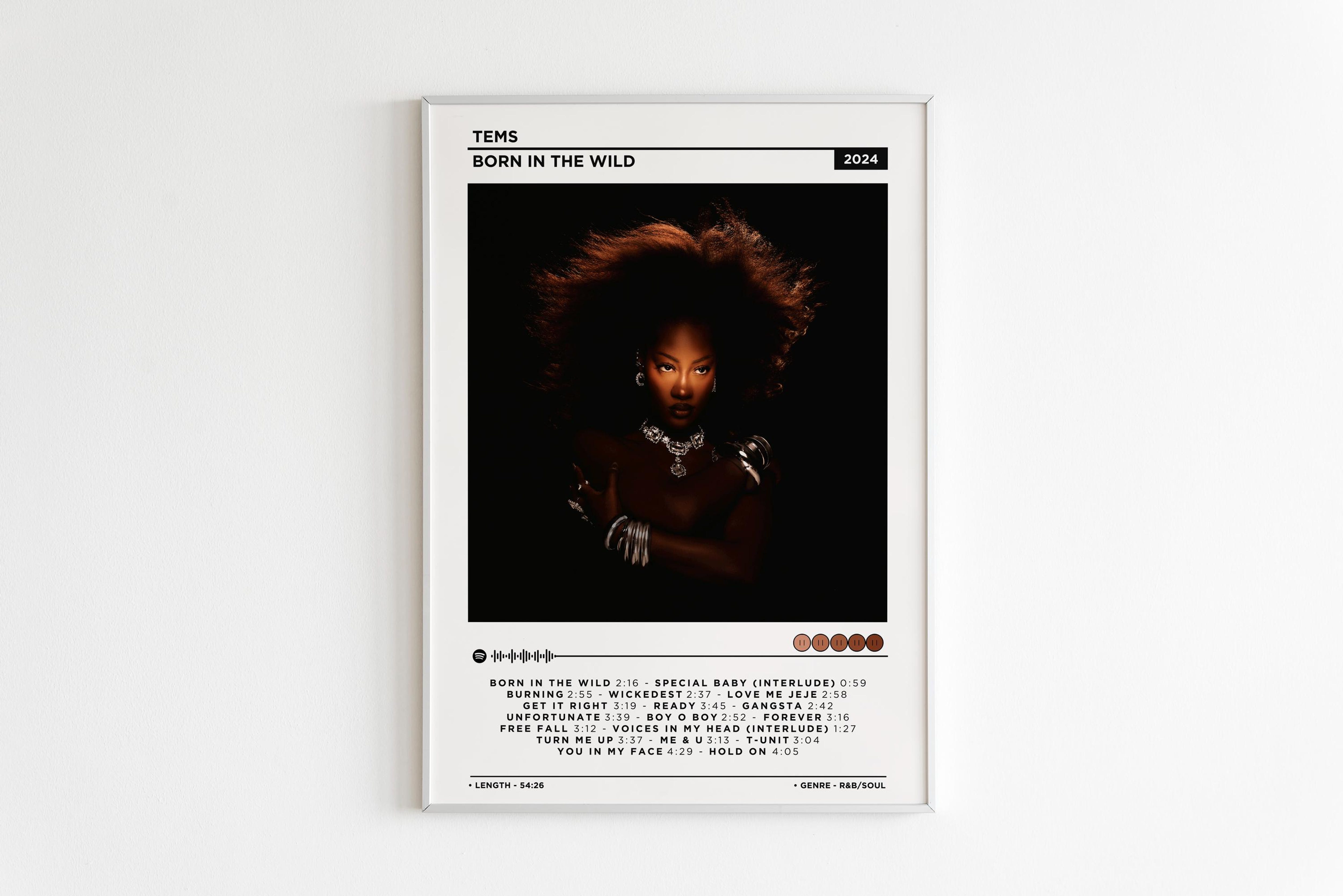 POSTER Tems - Born In The Wild Album Poster / Album Cover Poster ...