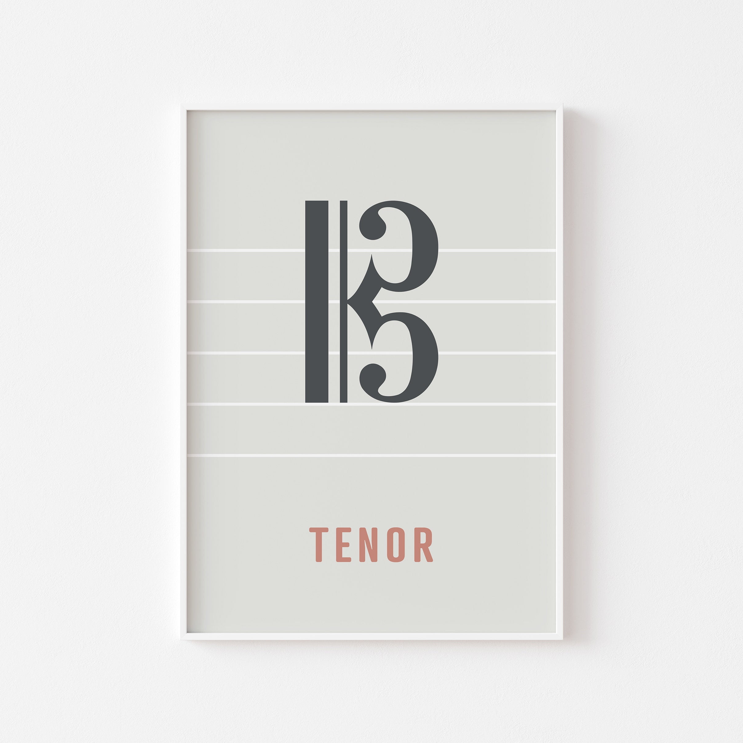 POSTER Tenor Clef Print - Music Theory Poster, Musical Note, Composer ...