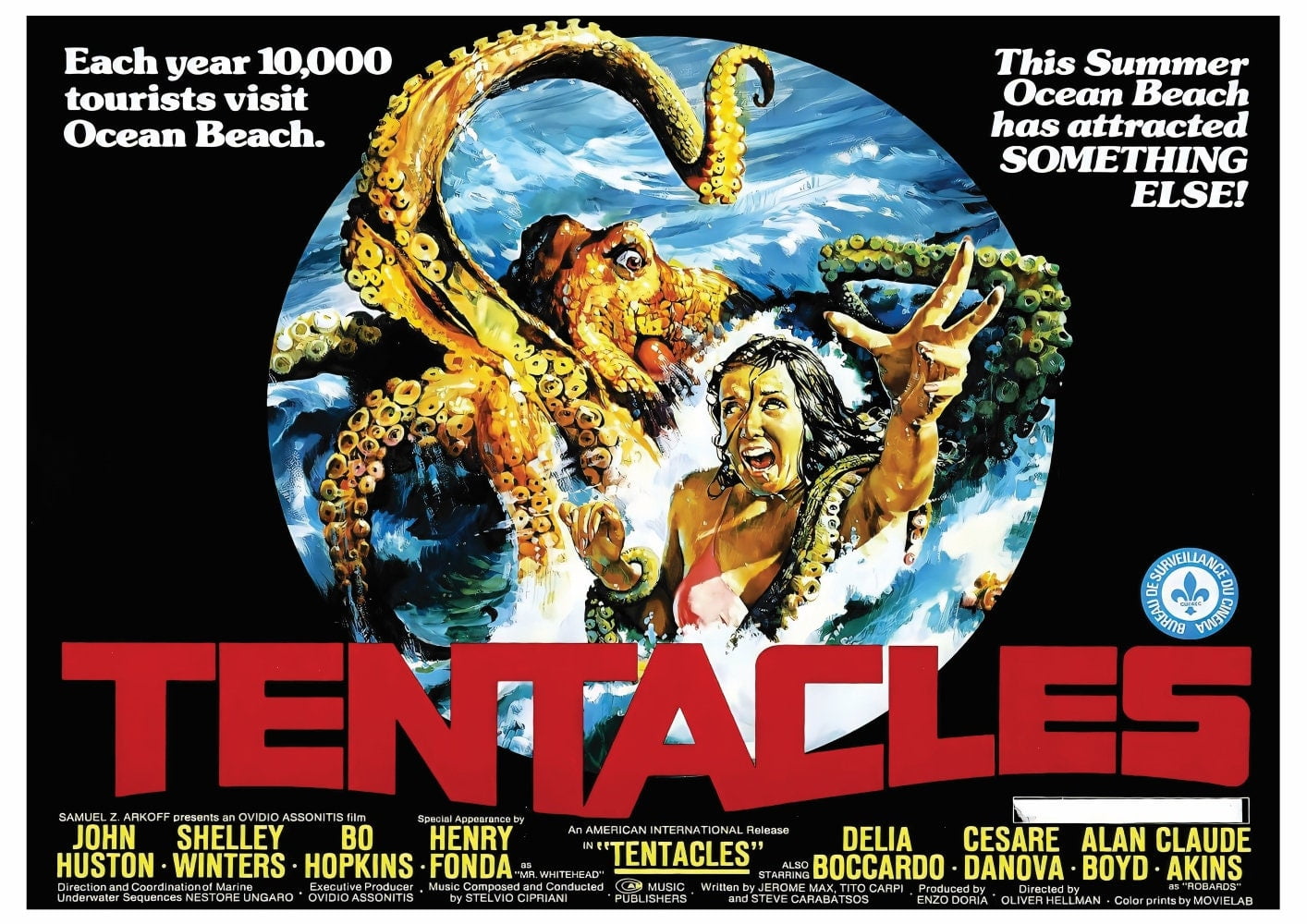 POSTER Tentacles (1977) Movie Poster Movie Print Film POSTER -UNFRAMED - Walmart.com
