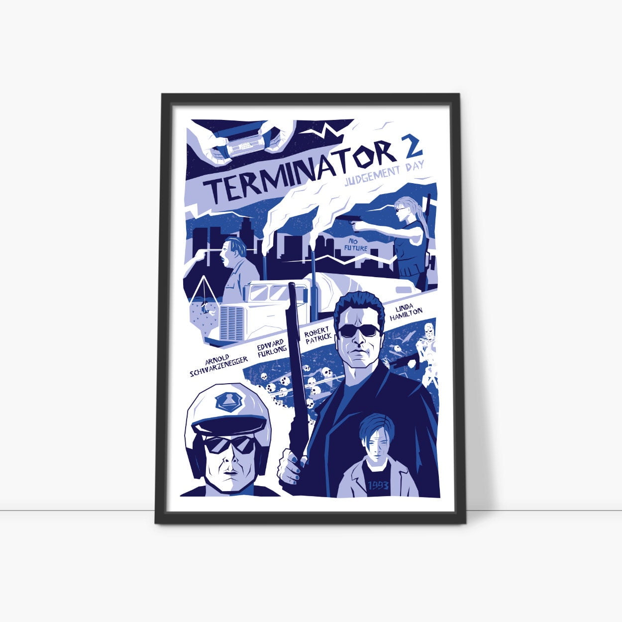 POSTER Terminator 2 Movie Poster - Film poster, Minimalist print, wall ...