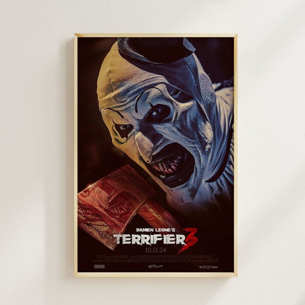 POSTER Terrifier 3 2024 Movie Poster Wall Decor Art Print Poster-12x18 ...