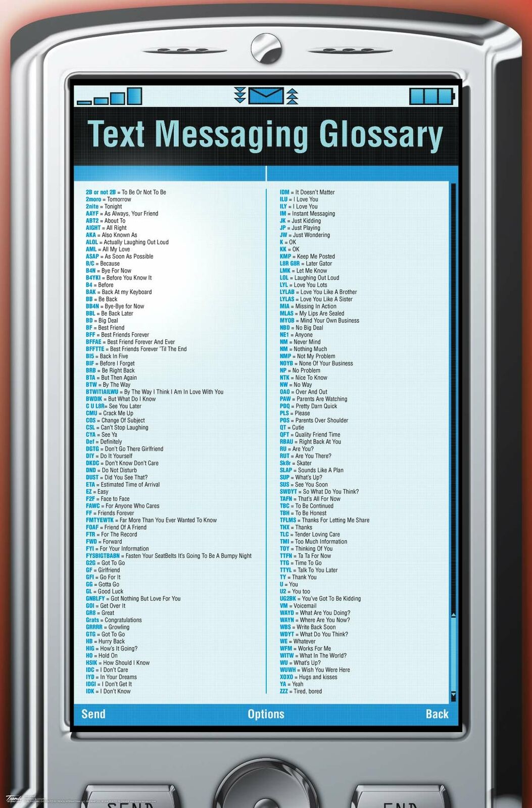 POSTER Text Msg Glossary Poster-24x36-UNFRAMED - Walmart.com