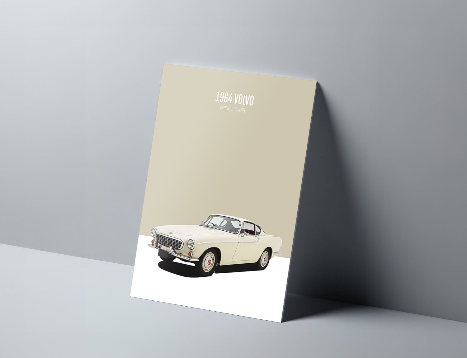 POSTER The 1964 Classic Volvo P1800 S Coupe Vector Classic Car Poster ...