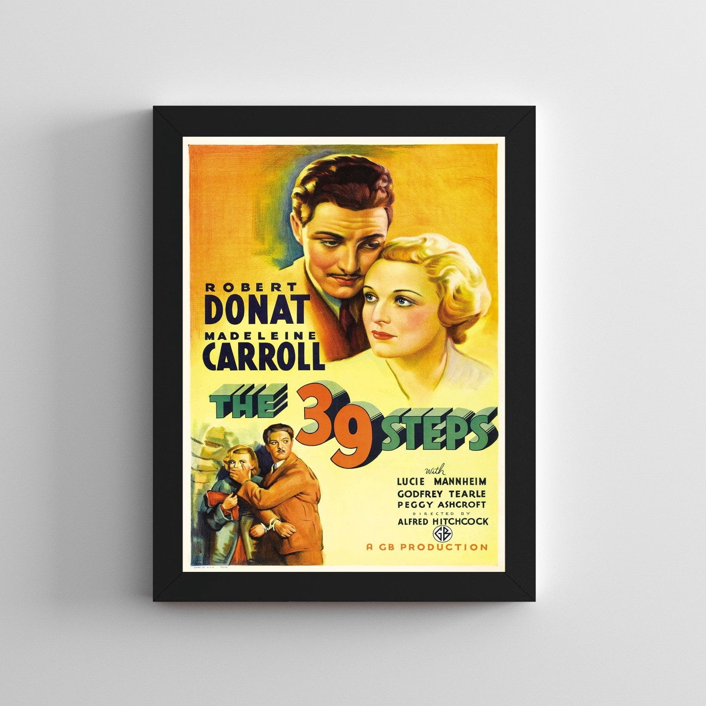 POSTER The 39 Steps Alfred Hitchcock Film / Movie Poster -UNFRAMED ...