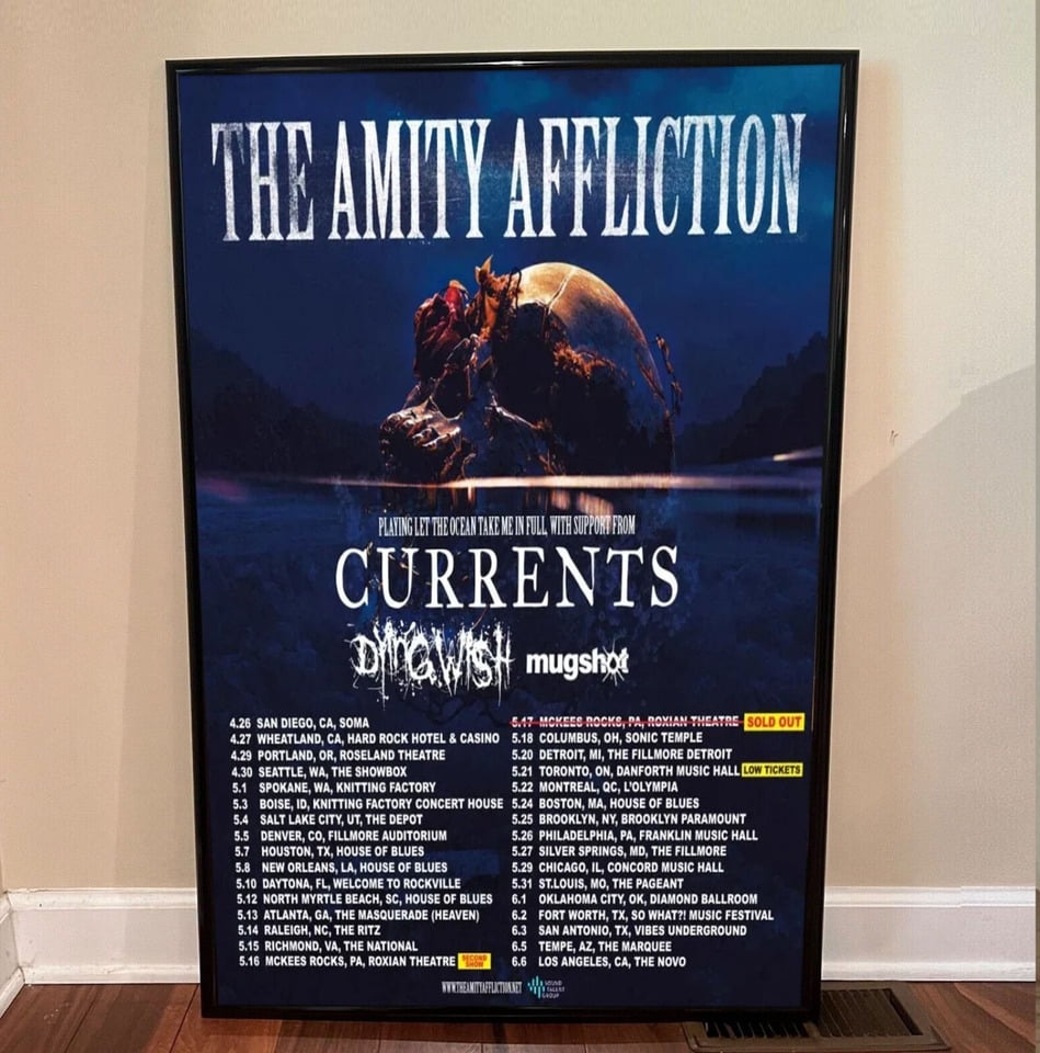 POSTER The Amity Affliction - Tour 2024 Poster-12x18-UNFRAMED - Walmart.com