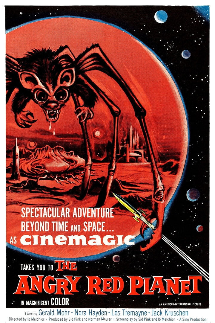 POSTER The Angry Red Planet Movie Vintage Horror Action Wall Art Home ...
