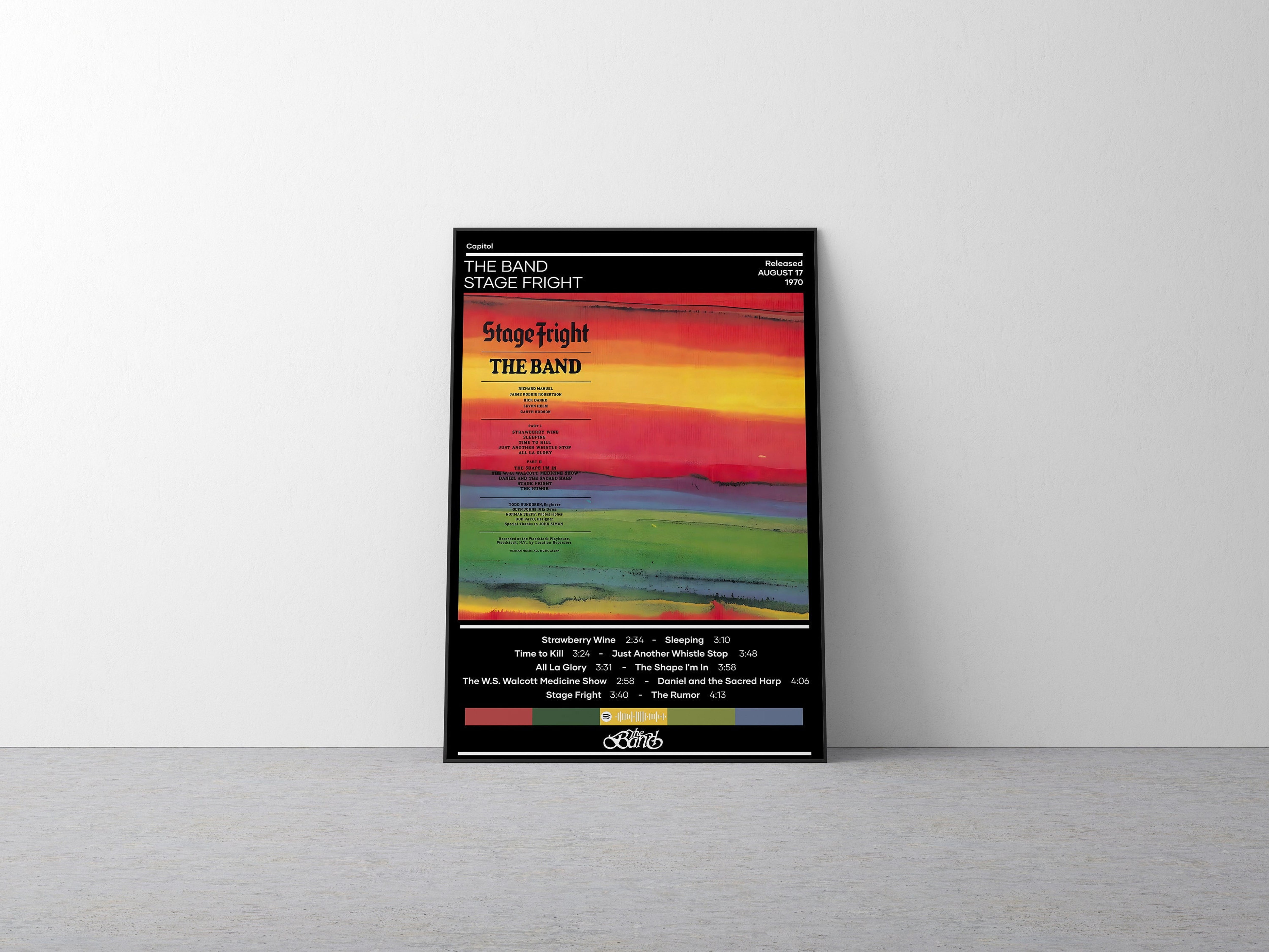 POSTER The Band Poster | Stage Fright Poster | Rock Music Poster ...