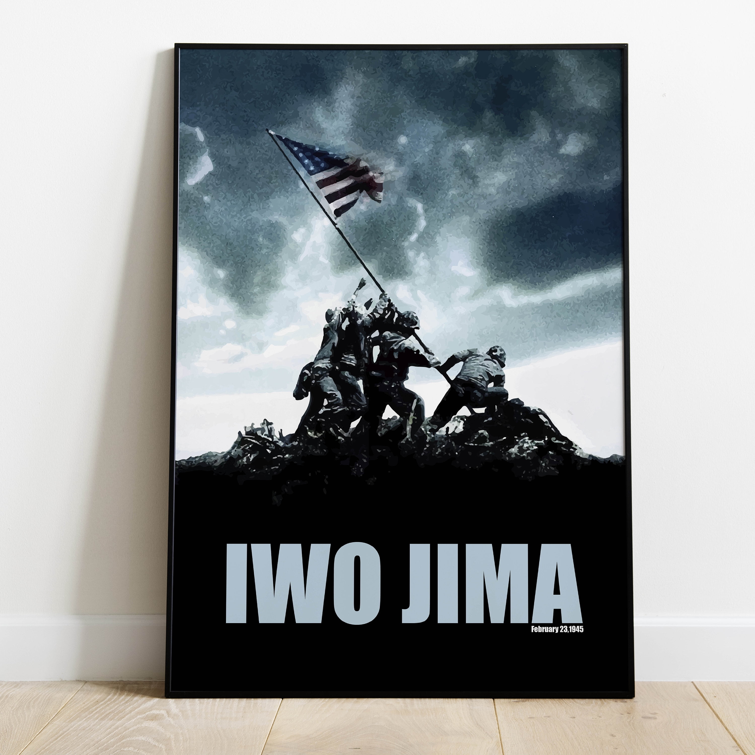 POSTER The Battle for IWO JIMA Vector Poster | US Marines Iconic Moment ...