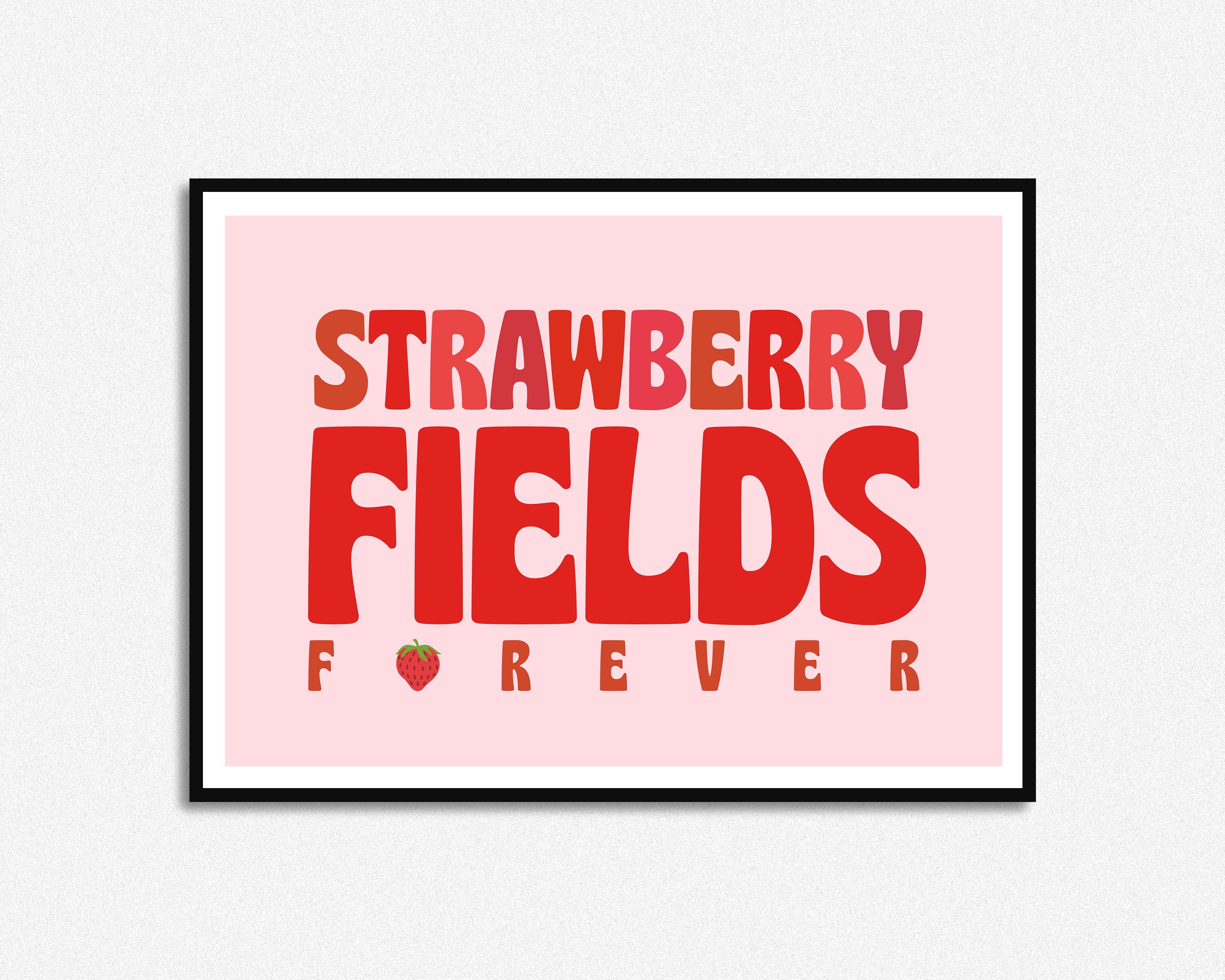POSTER The Beatles Inspired | Strawberry Fields Forever Lyrics Print ...