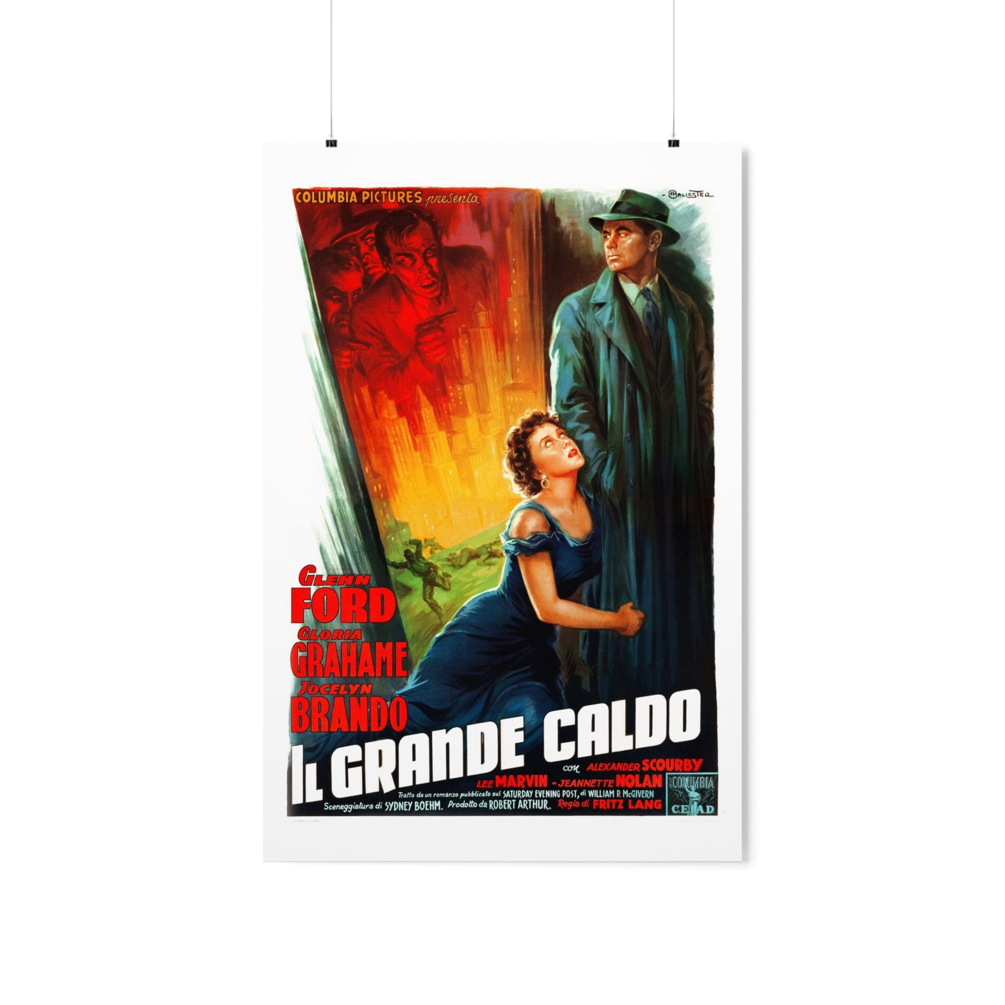POSTER The Big Heat (1953) Italian Movie Poster Film Noir-UNFRAMED ...