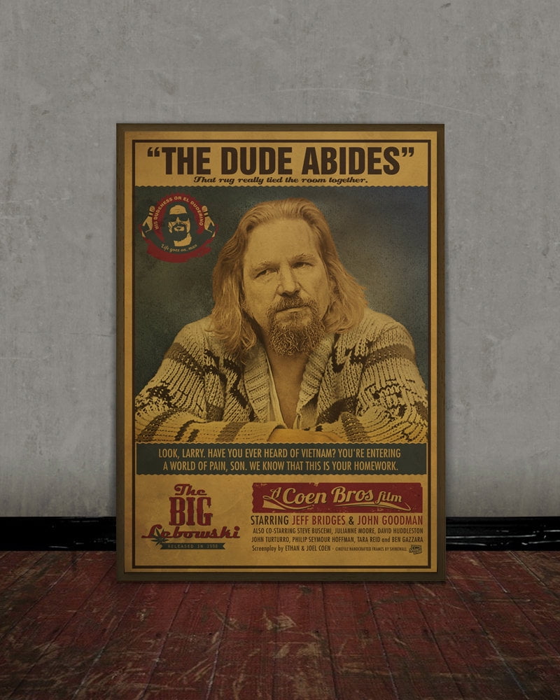 POSTER The Big Lebowski, The dude, Retro movie poster-UNFRAMED ...
