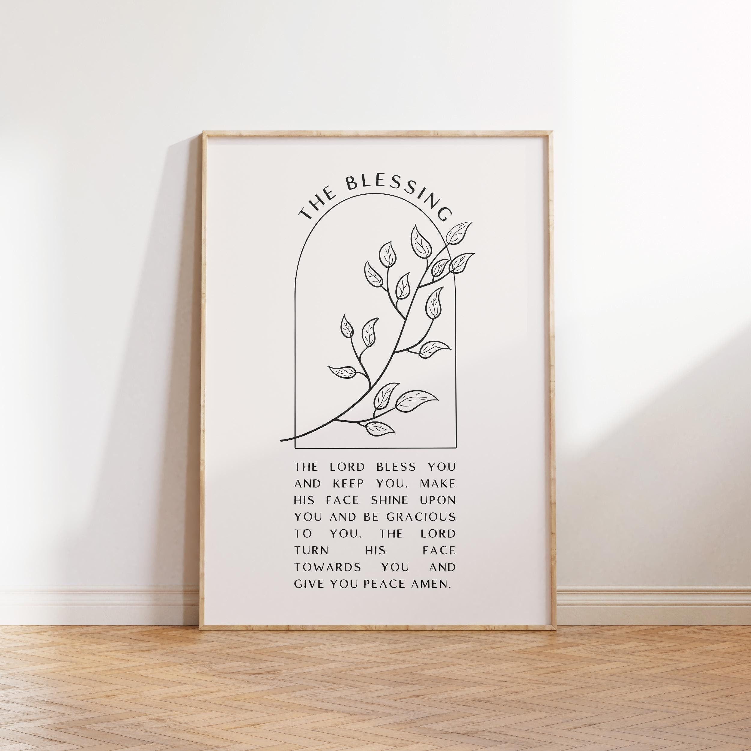 POSTER The Blessing Print, Christian Wall Art, Scripture Wall Art Gift ...
