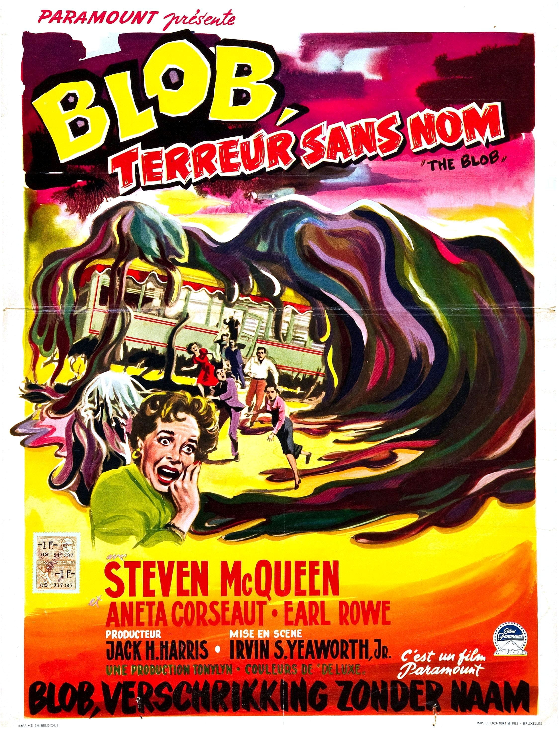 POSTER The Blob -- Poster Art Print || Steve McQueen vs. Alien Blob ...