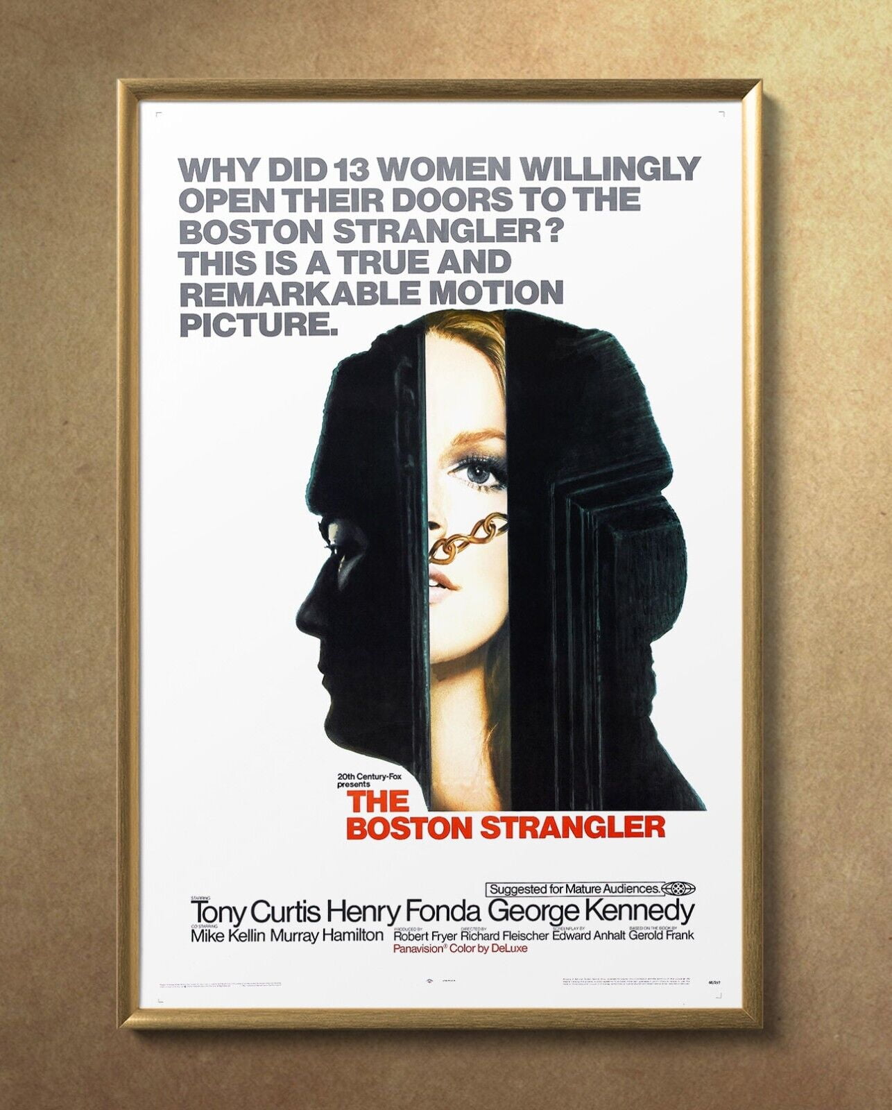 POSTER The Boston Strangler Tony Curtis 1968 Movie Poster-12x18 ...