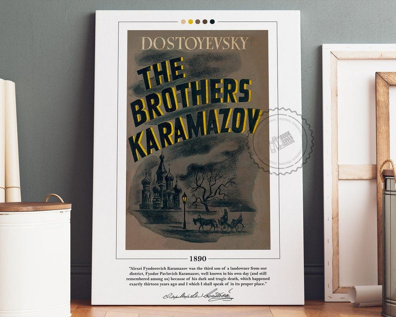 POSTER The Brothers Karamazov Book Cover Poster | Fyodor Dostoevsky ...