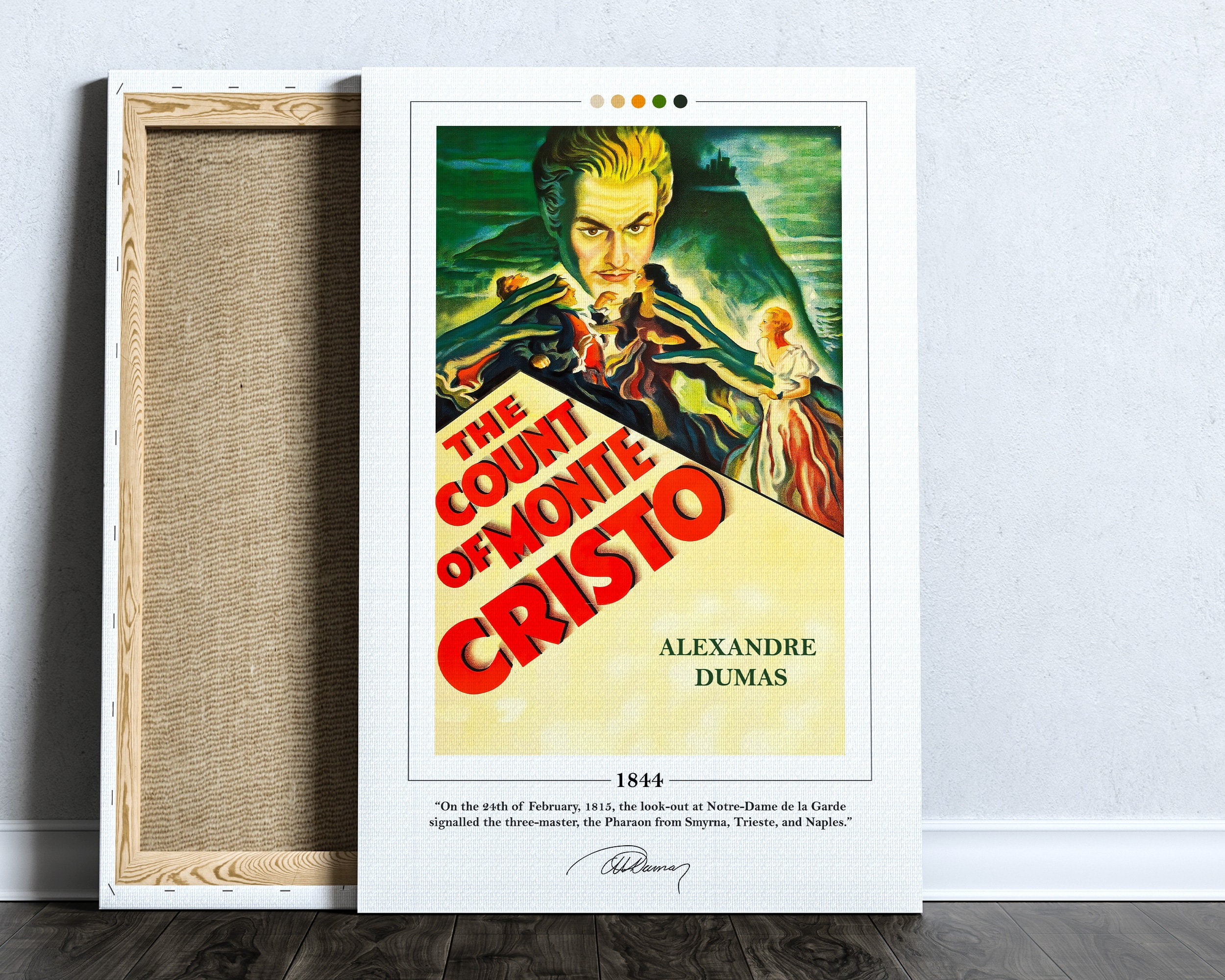 POSTER The Count of Monte Cristo Book Cover Poster | Alexandre Dumas ...
