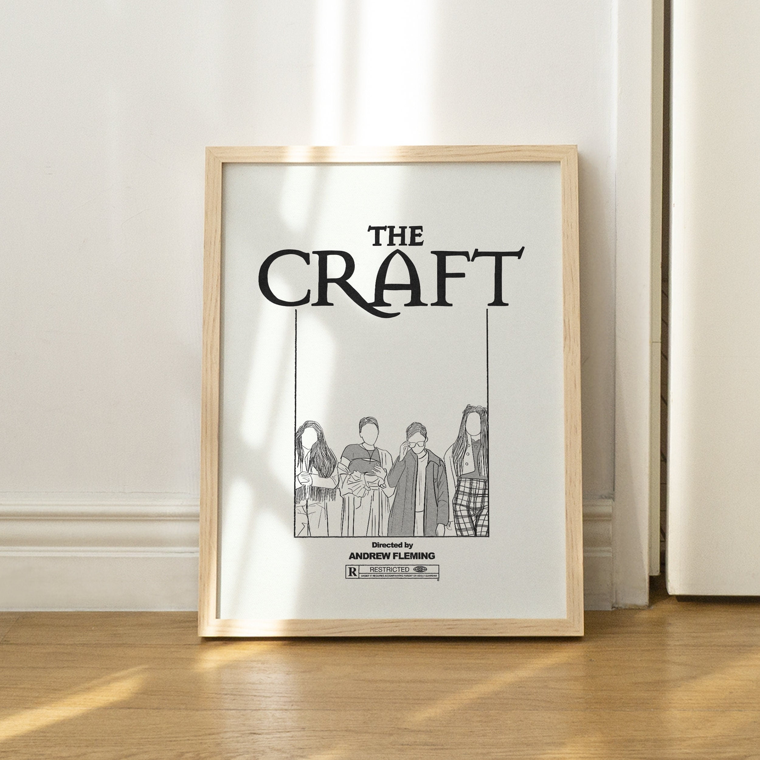 POSTER The Craft Poster | Andrew Fleming | Movie Poster | Black and White Wall Art | Minimalist ...